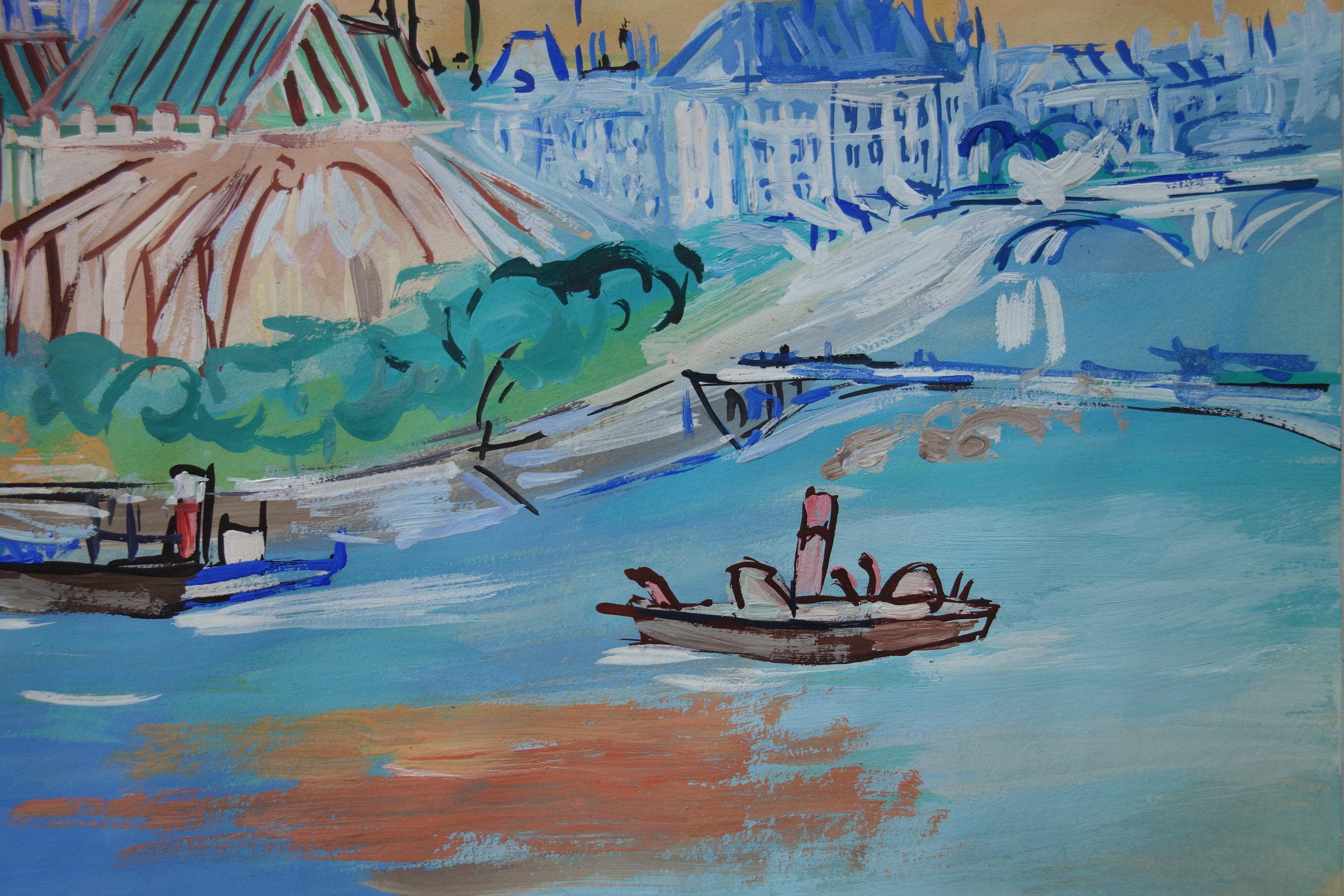 Fine French Fauvism, Matisse, Derain Era Original Landscape Painting ...