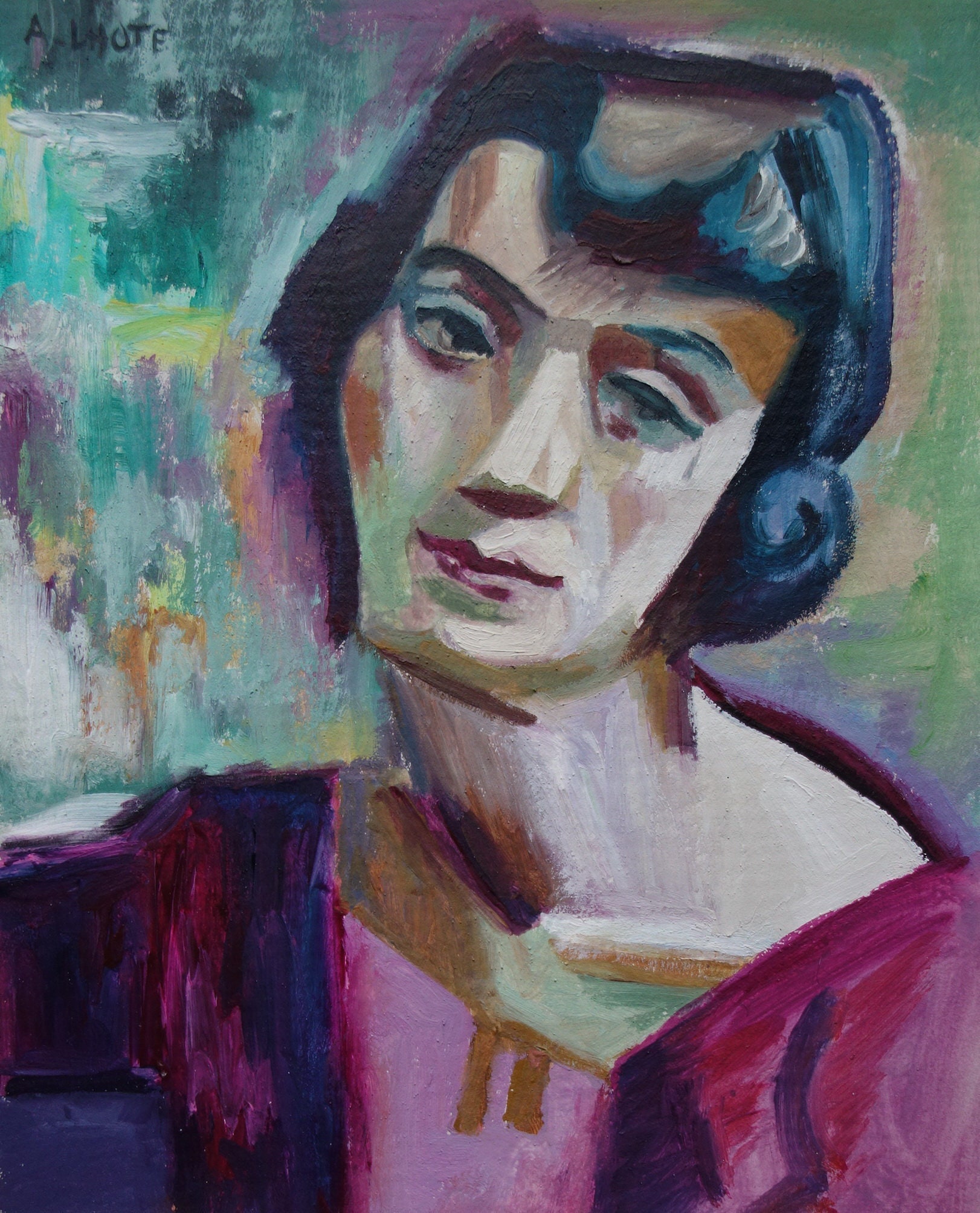 Art & Collectibles Fine French Cubism Picasso Blue Period era portrait ...