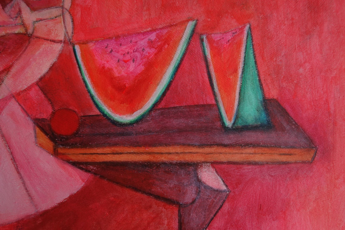 Fine Mexican Art Abstract Modernism Painting Portrait | Etsy