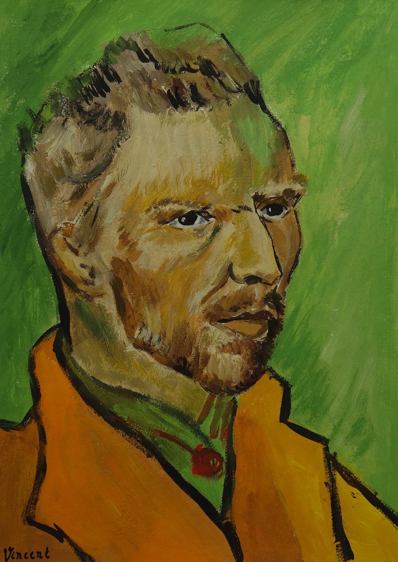Fine Post Impressionist, Oil Painting – Portrait, Signed, Vincent Van ...