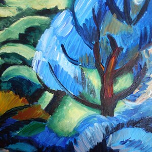 Fine French Cubism Picasso Era Original Nature Landscape Painting ...