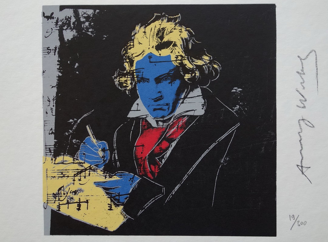 Fine POP ART Ludwig Van Beethoven Limited Edition Silkscreen Serigraph ...