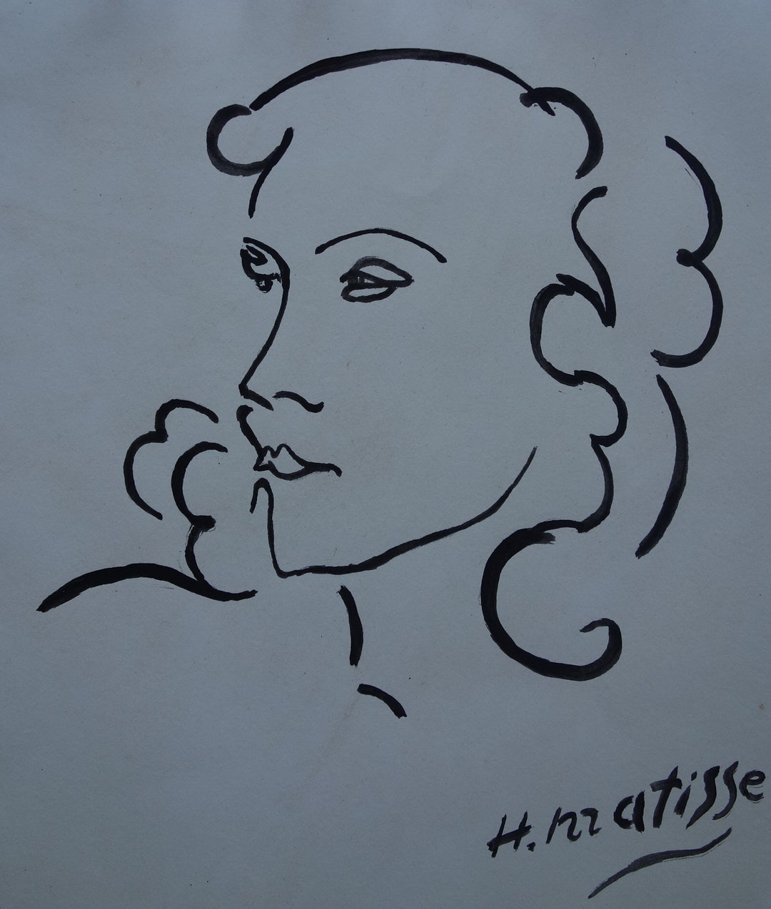 Interesting Fauvist Ink Drawing Portrait Study Marked - Etsy