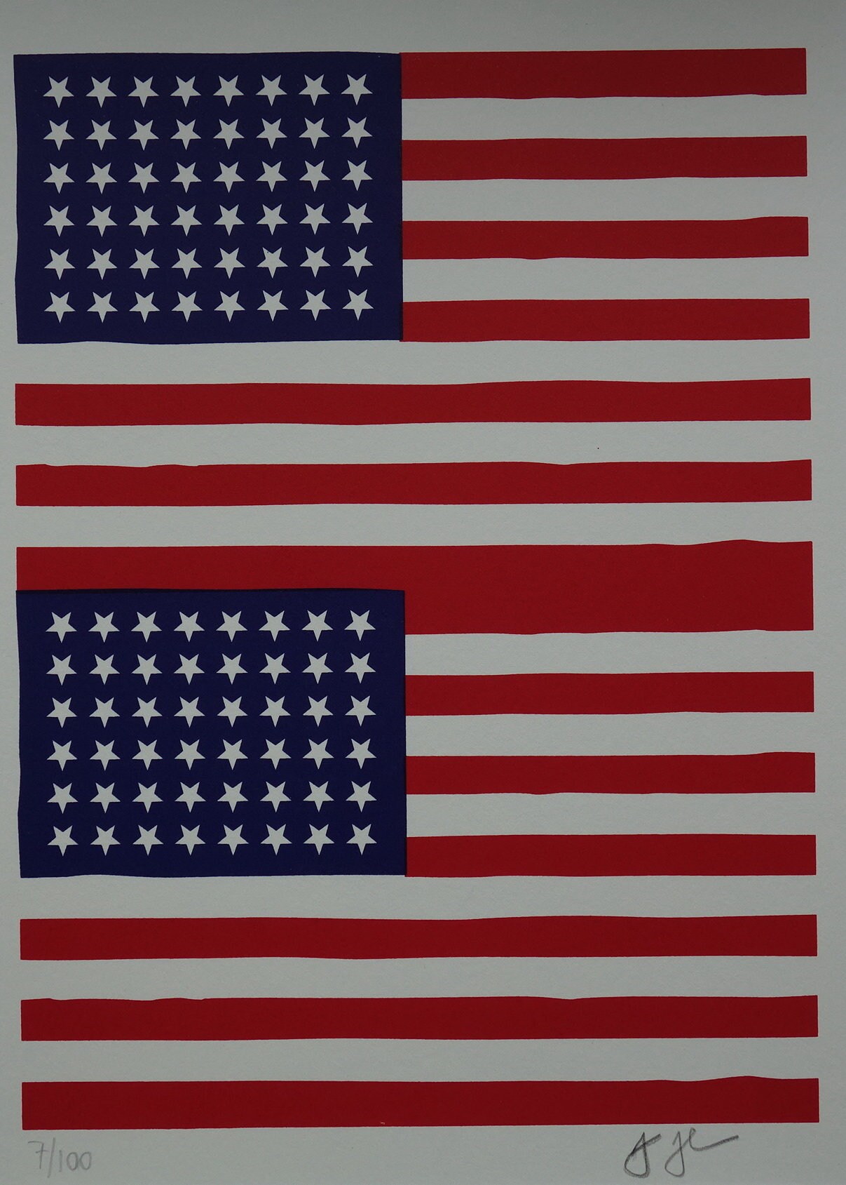 Fine POP ART Limited Edition Silkscreen Serigraph Flag, Signed, Stamped ...