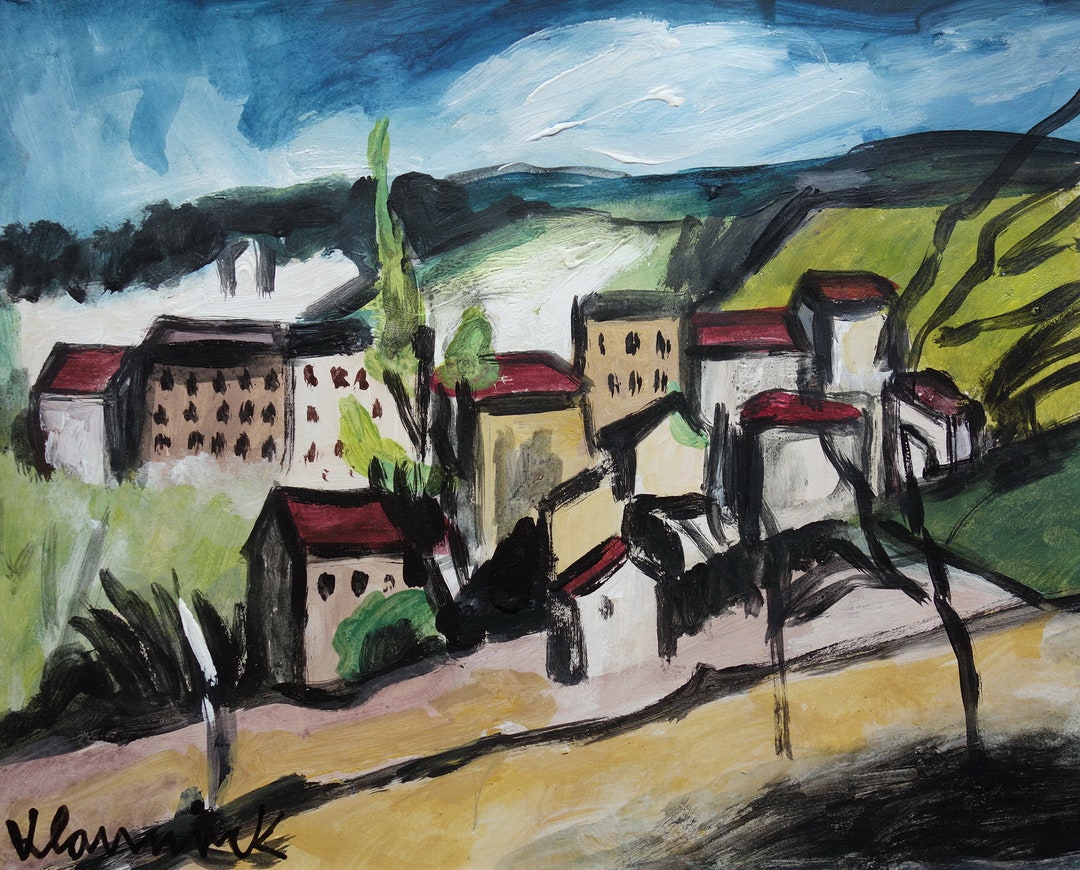 Fine French Expressionist, Original Oil Painting - Landscape ...