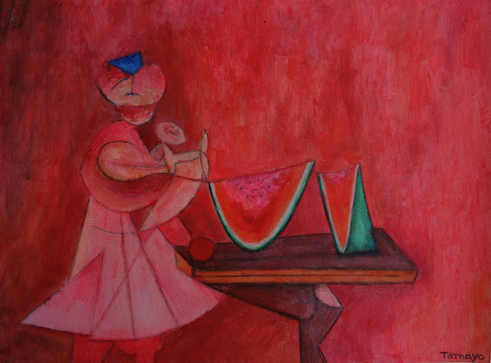 Fine Mexican Art Abstract Modernism Painting Portrait | Etsy