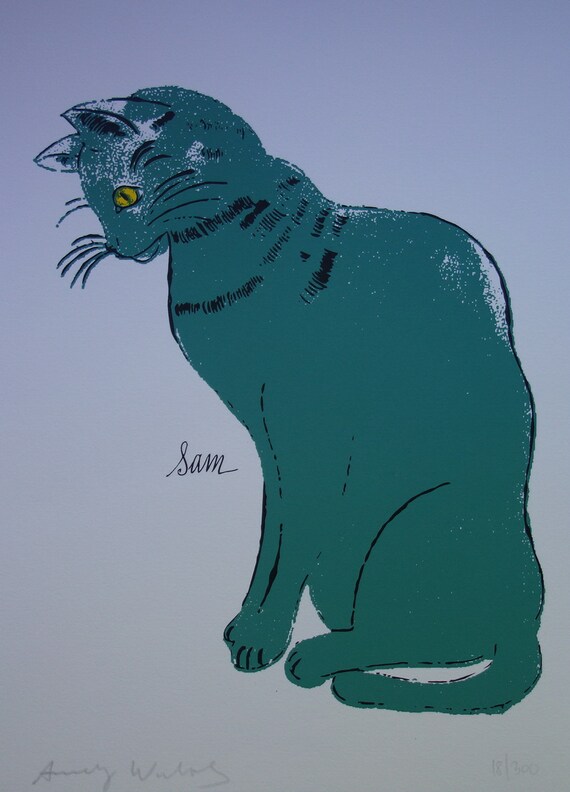Limited Edition Fine POP ART Cat Sam Silkscreen Serigraph | Etsy