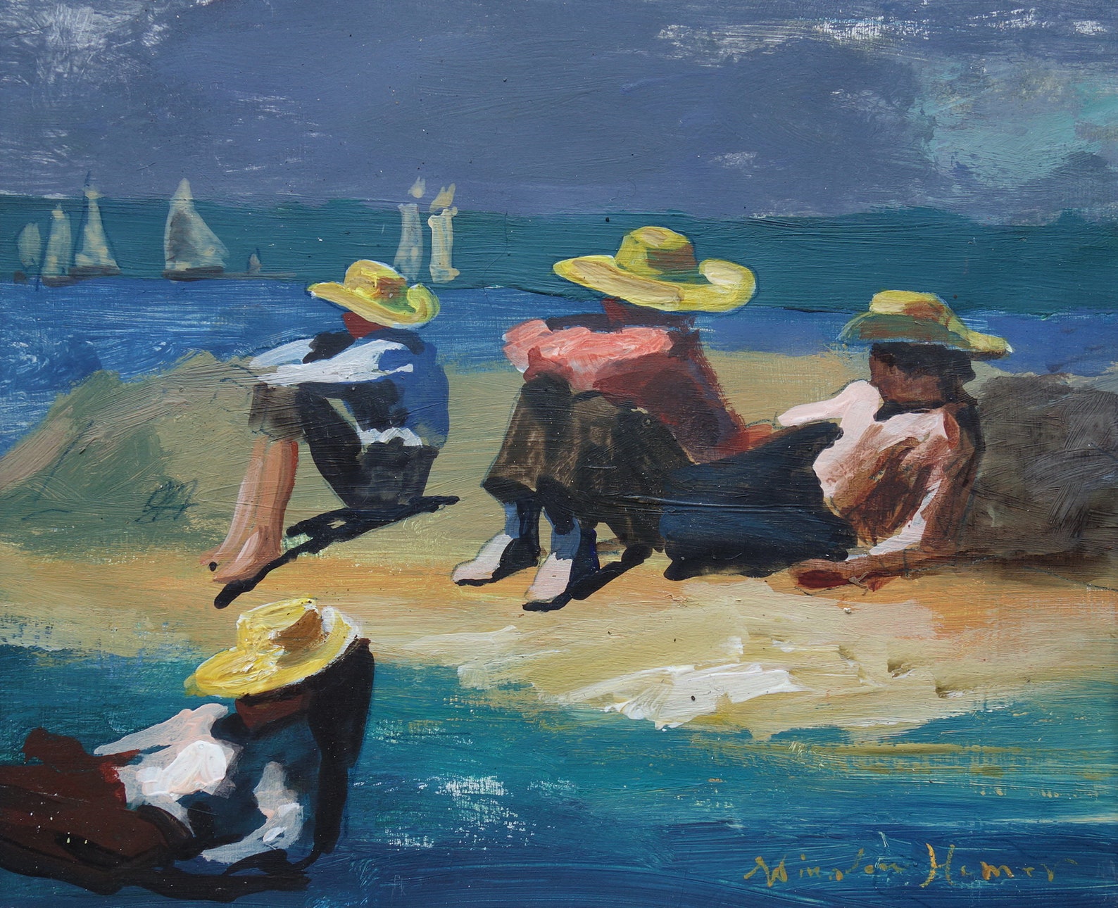 Bella pittura americana del primo realismo Homer firmato | Etsy