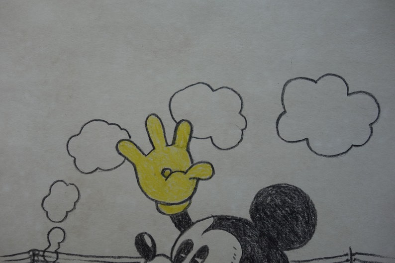 Vintage Cartoon Walt Disney Mickey Mouse Study Drawing - Etsy