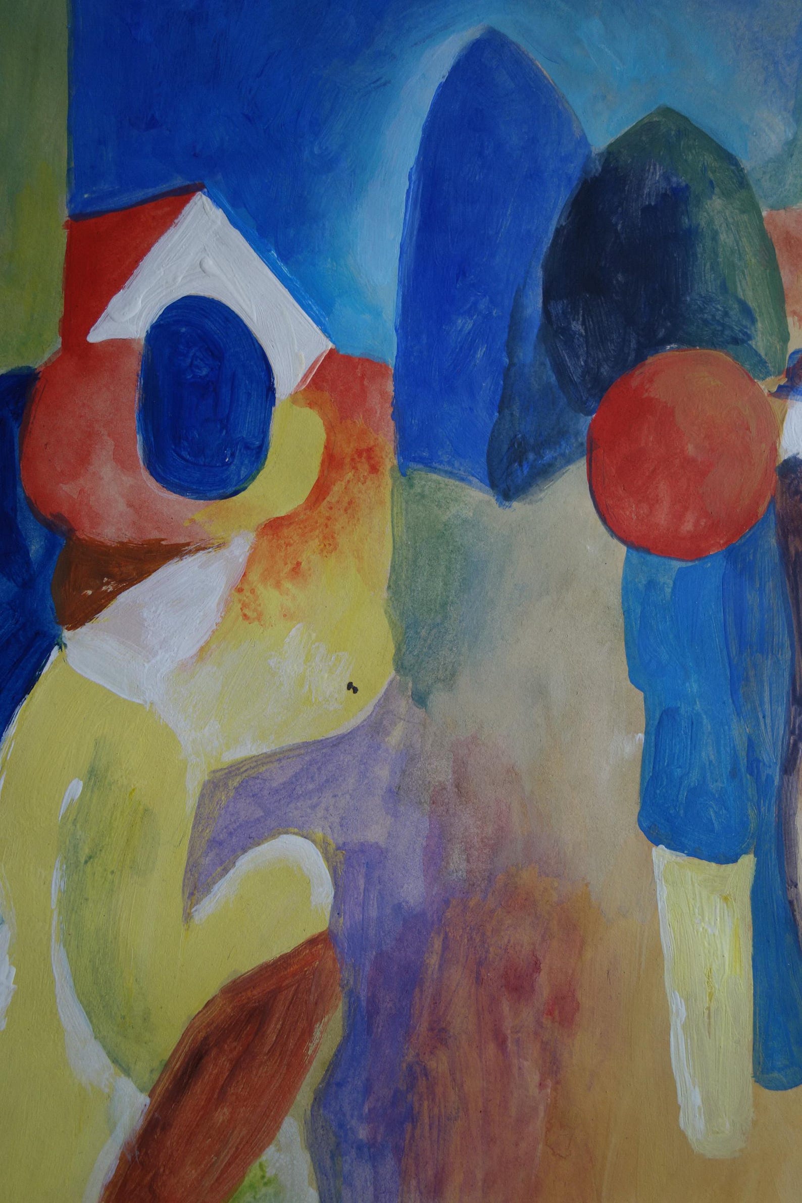 Fine German Rare Figurative Abstract Painting – Landscape, Signed ...