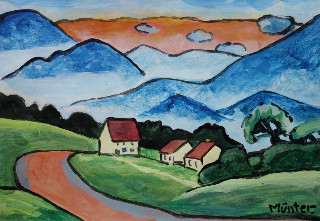Early German Expressionism Kandinsky Era Original Oil Landscape ...