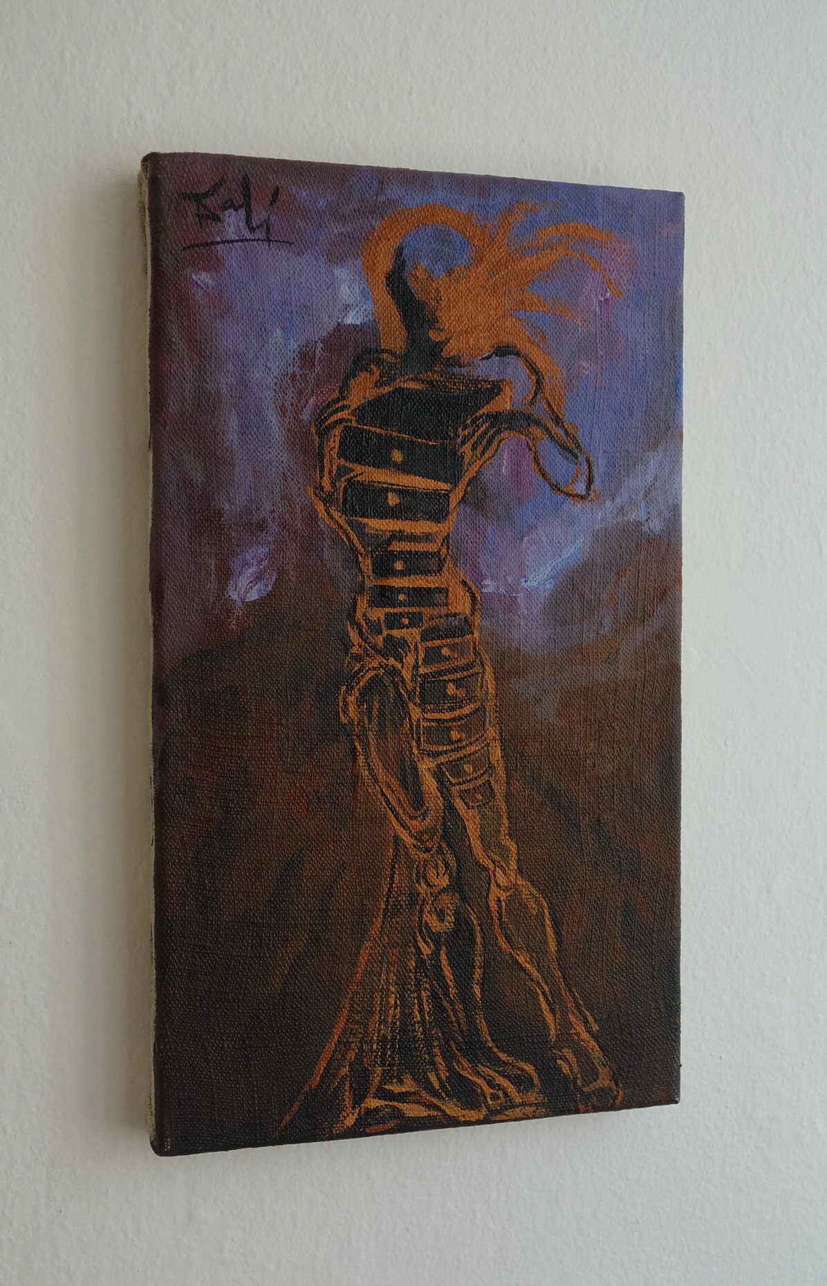 Fine Art, Rare Surrealism Painting – Figure With Drawers, Signed ...