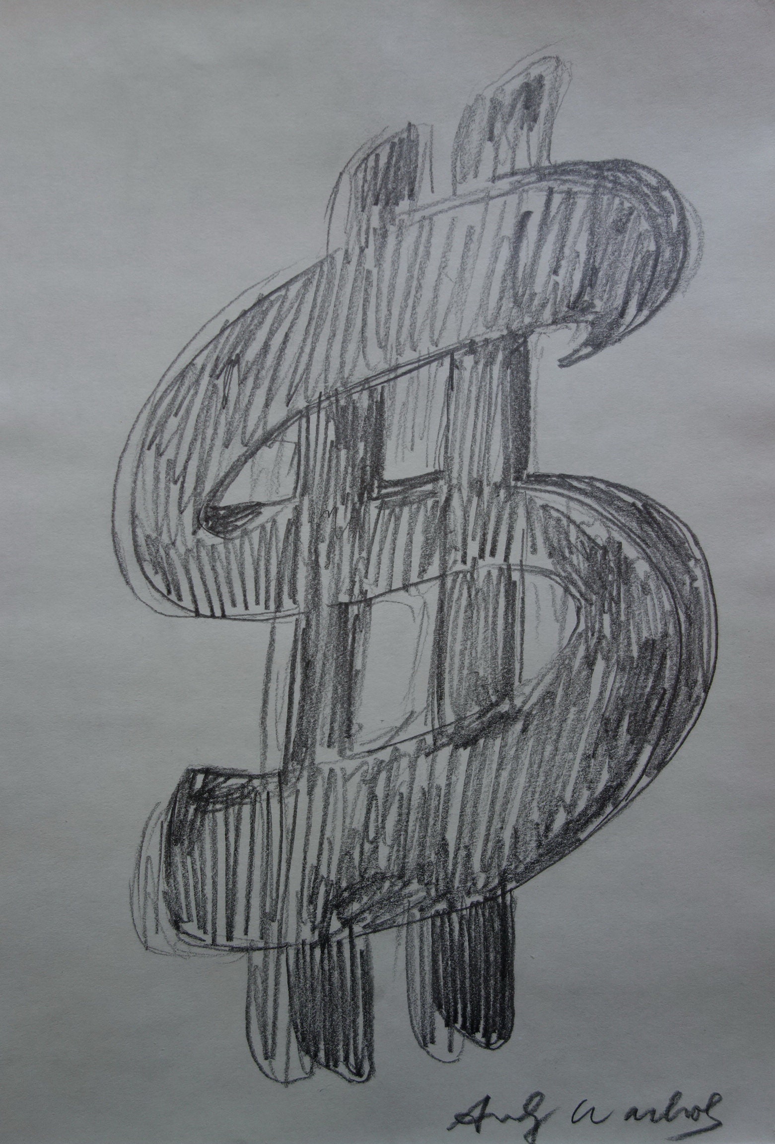 Fine American Pop Art Dollar Sign Illustration Drawing Marked - Etsy