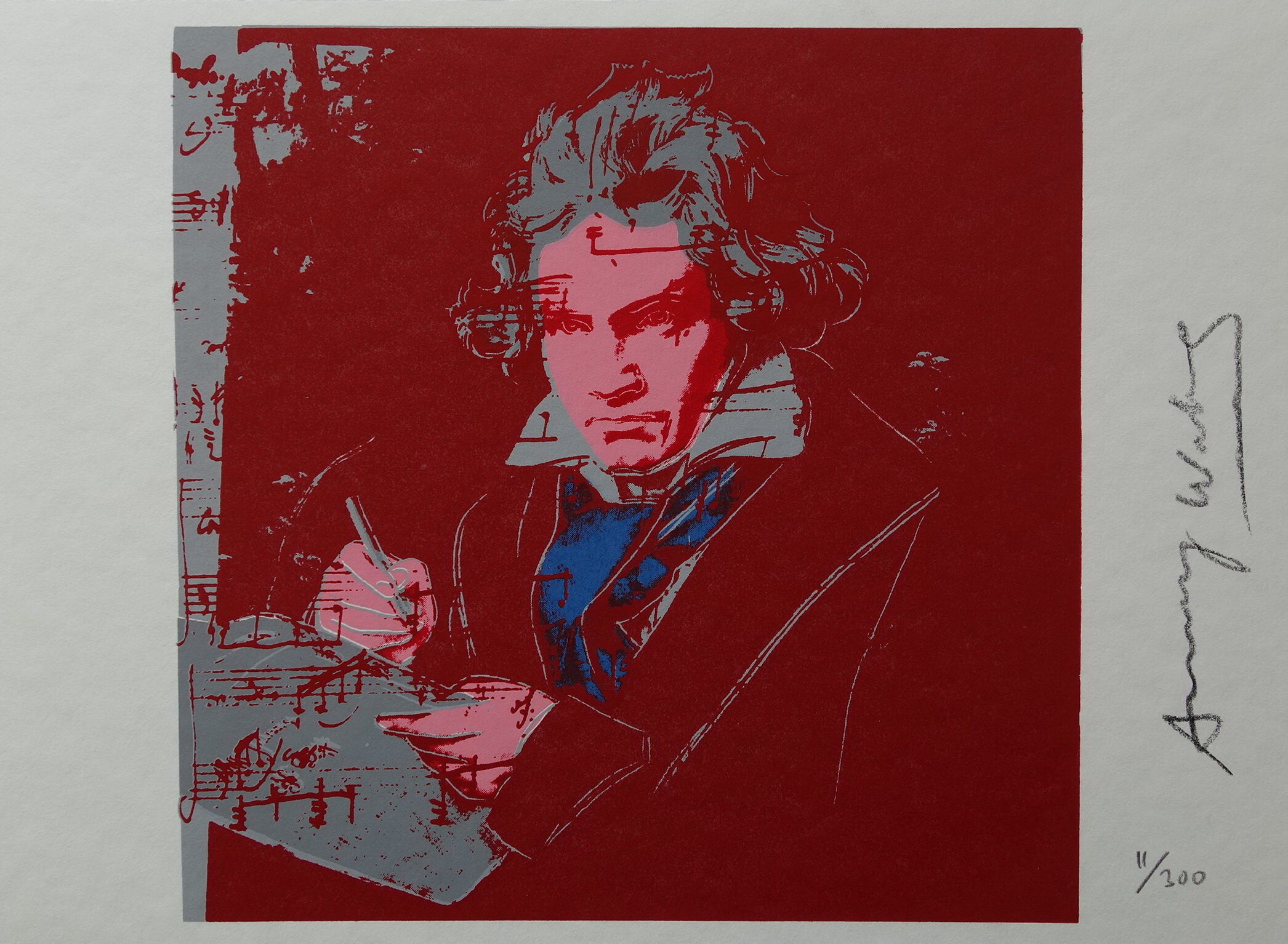 Fine POP ART Ludwig Van Beethoven Edición Limitada serigrafo | Etsy