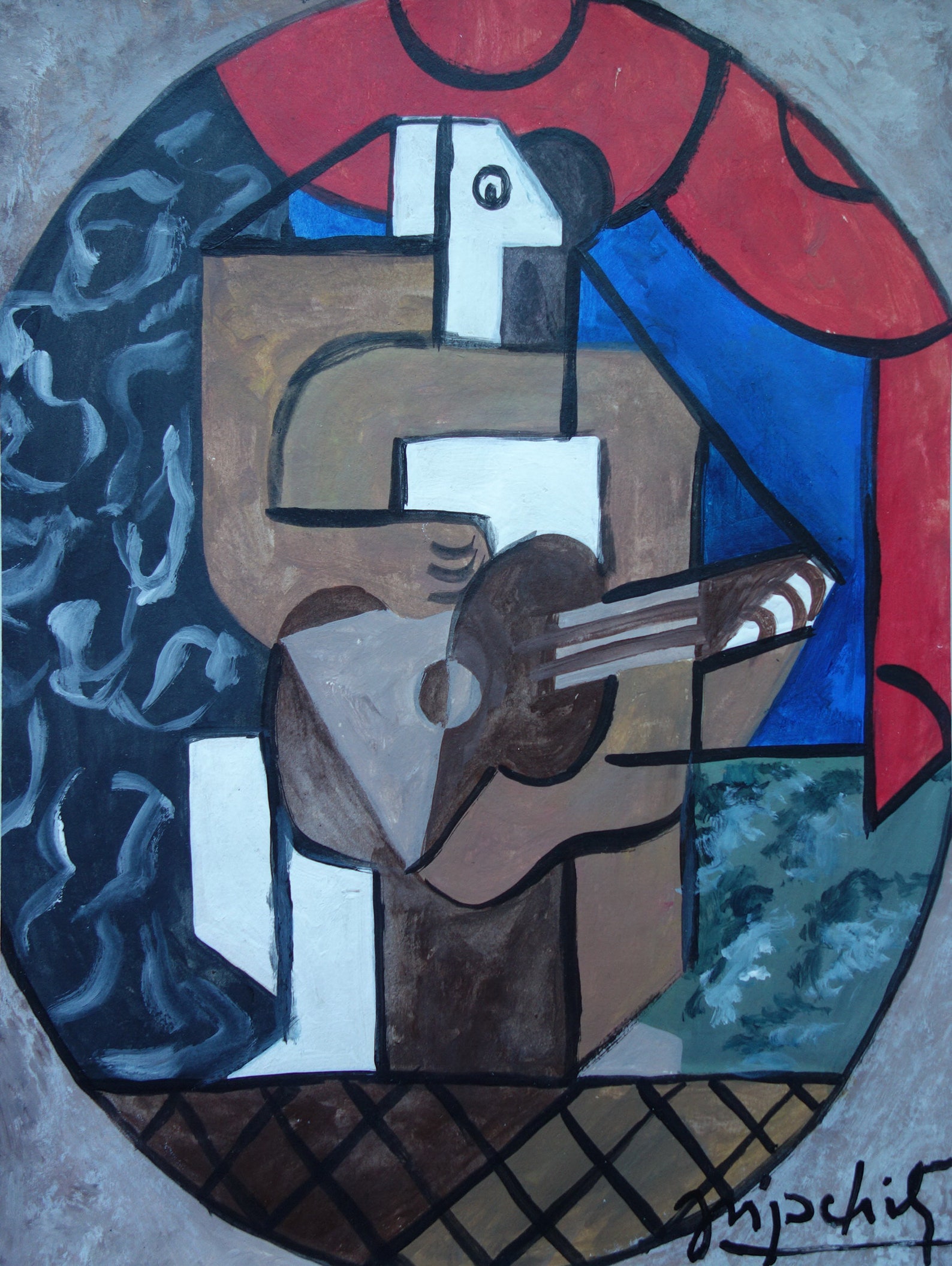 Fine Cubist Picasso Era Original Portrait Painting of a Woman, Signed ...