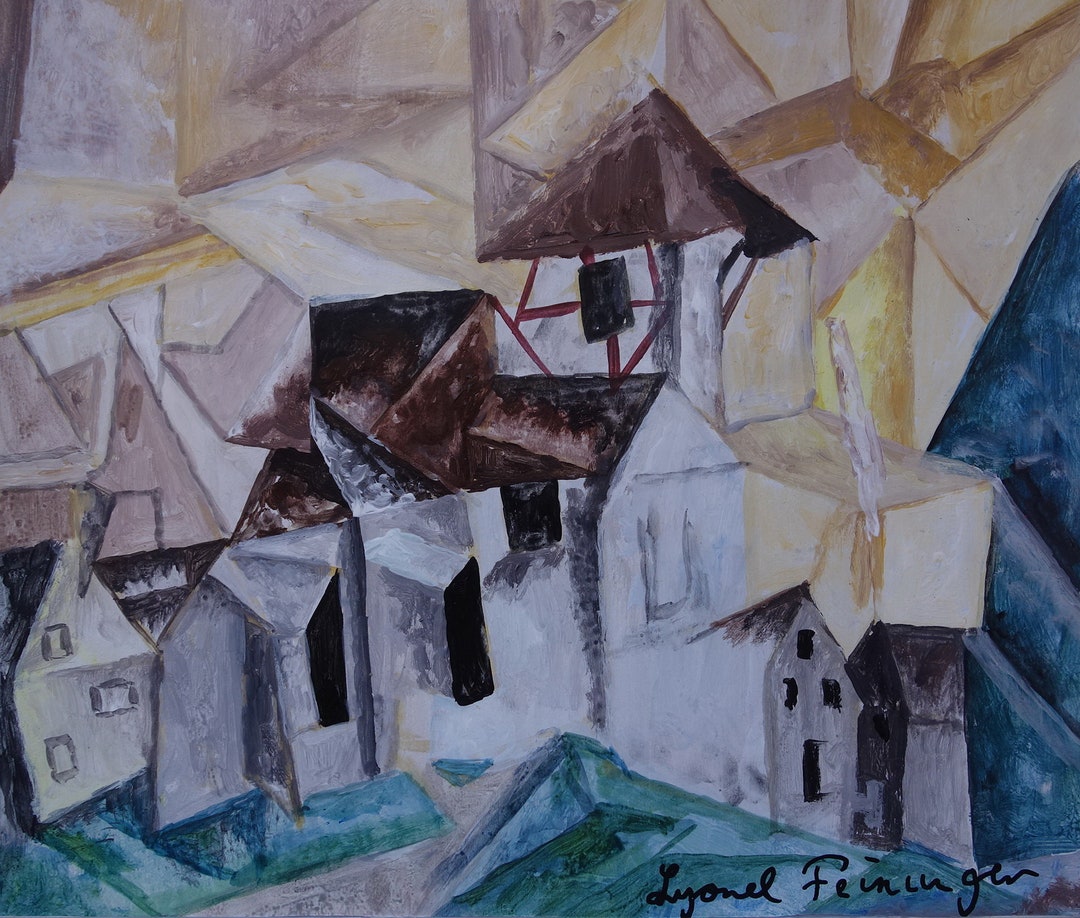 Fine Early American Abstract Modernism Oil, Painting of a Landscape ...