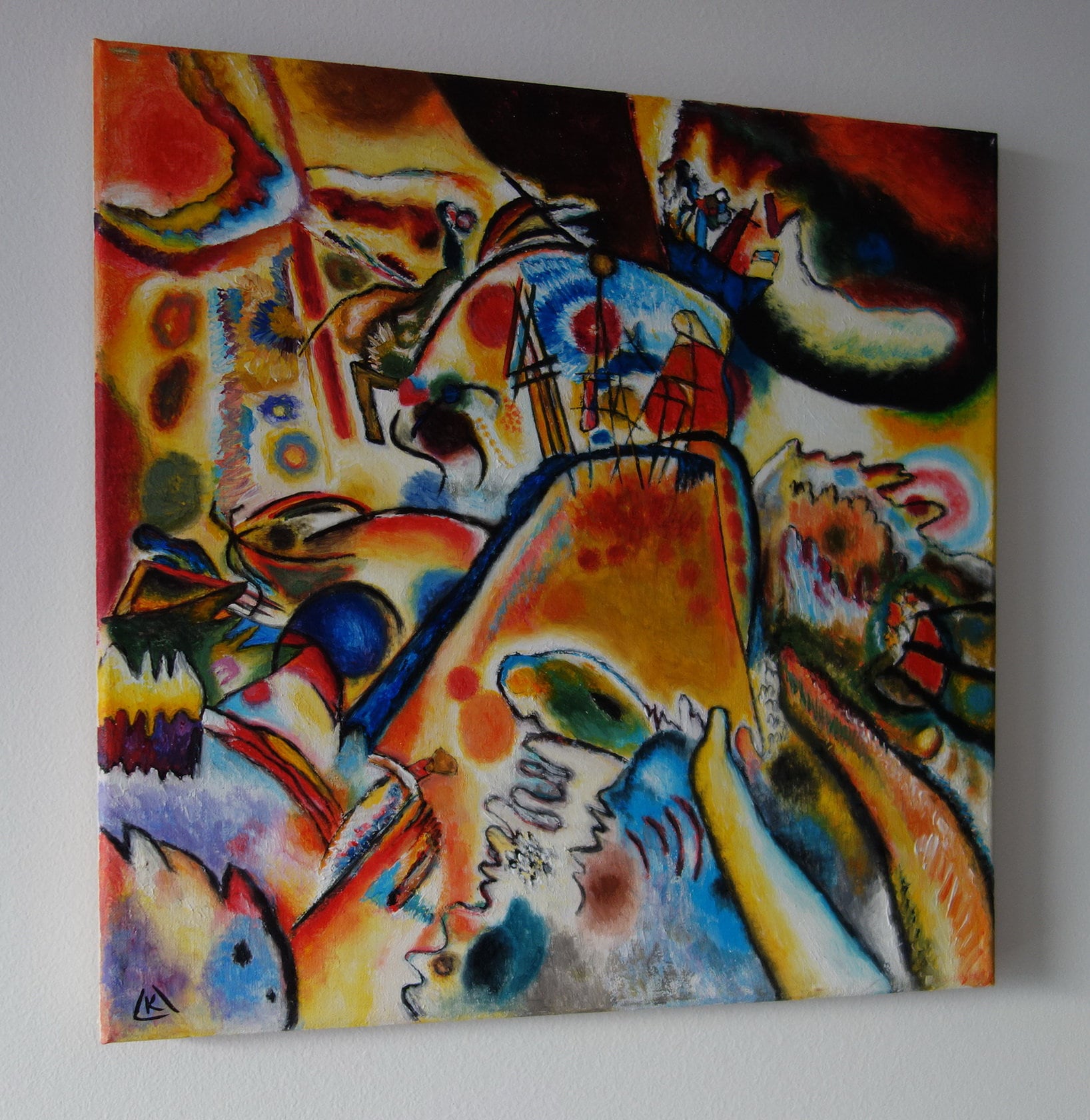 Fine Art, Rare Early Abstract Painting – Landscape, Signed, Wassily ...