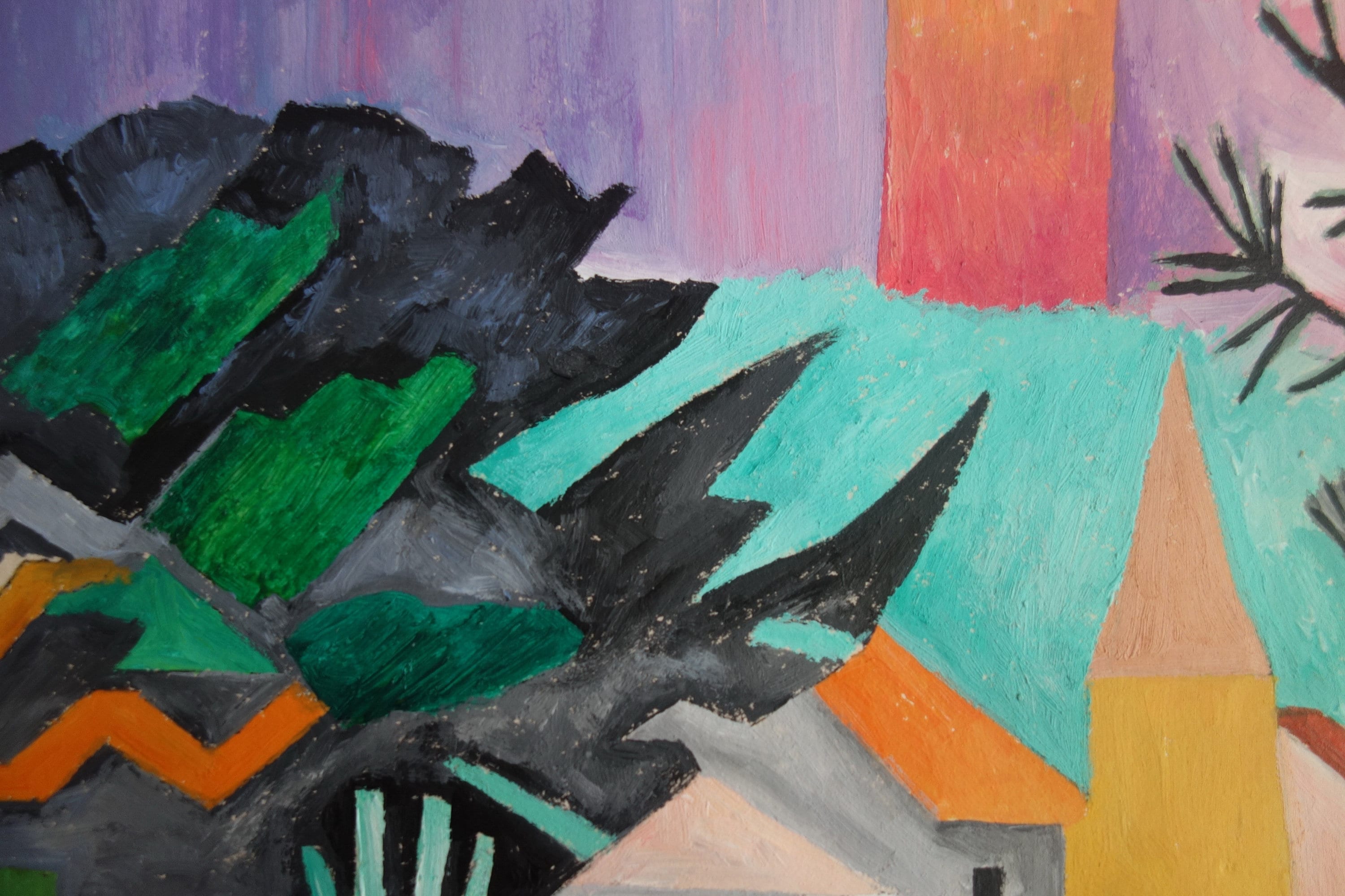 Fine French Cubism Picasso Era Original Nature Landscape Painting ...