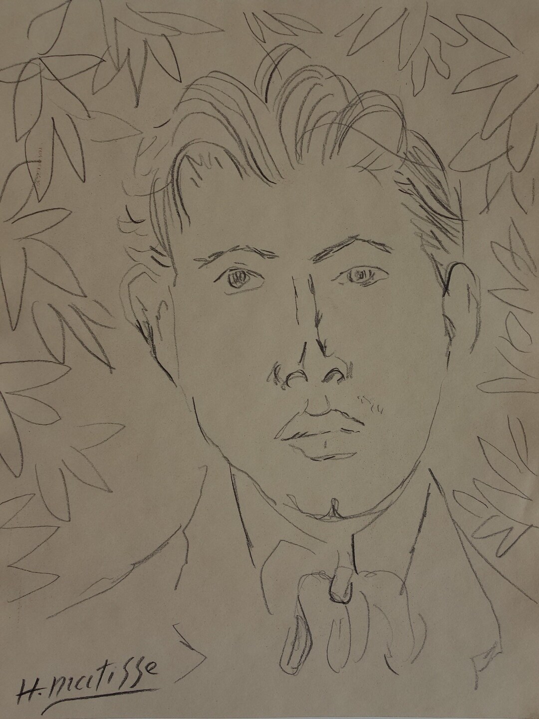 Interesting Fauvist Pencil Drawing - Portrait Study, Marked, Signed ...