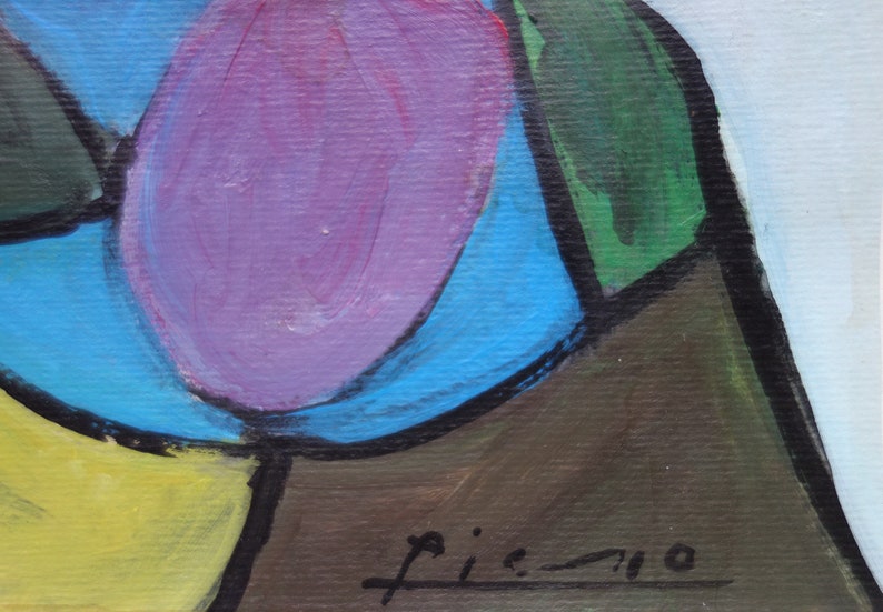 Very Rare Art Unique Cubist Oil Portrait Painting, Signed Picasso - Etsy