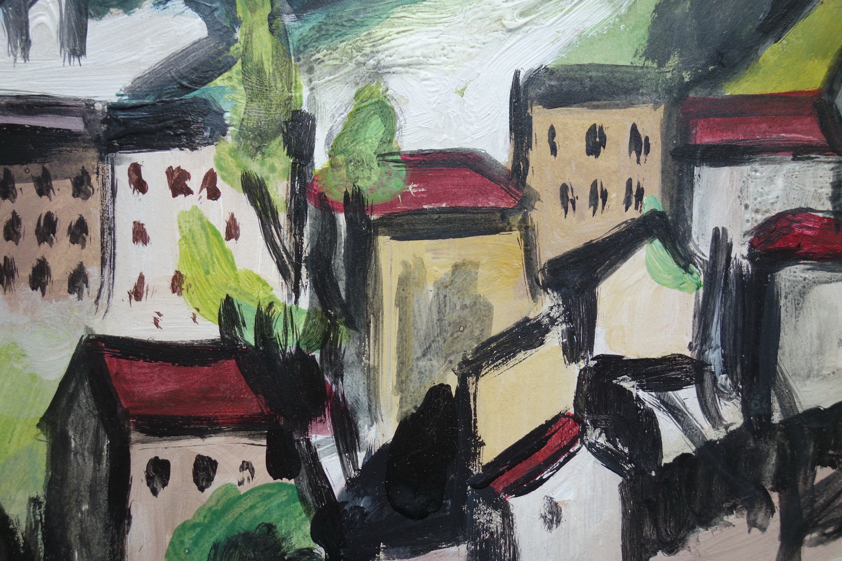 Fine French Expressionist, Original Oil Painting - Landscape ...