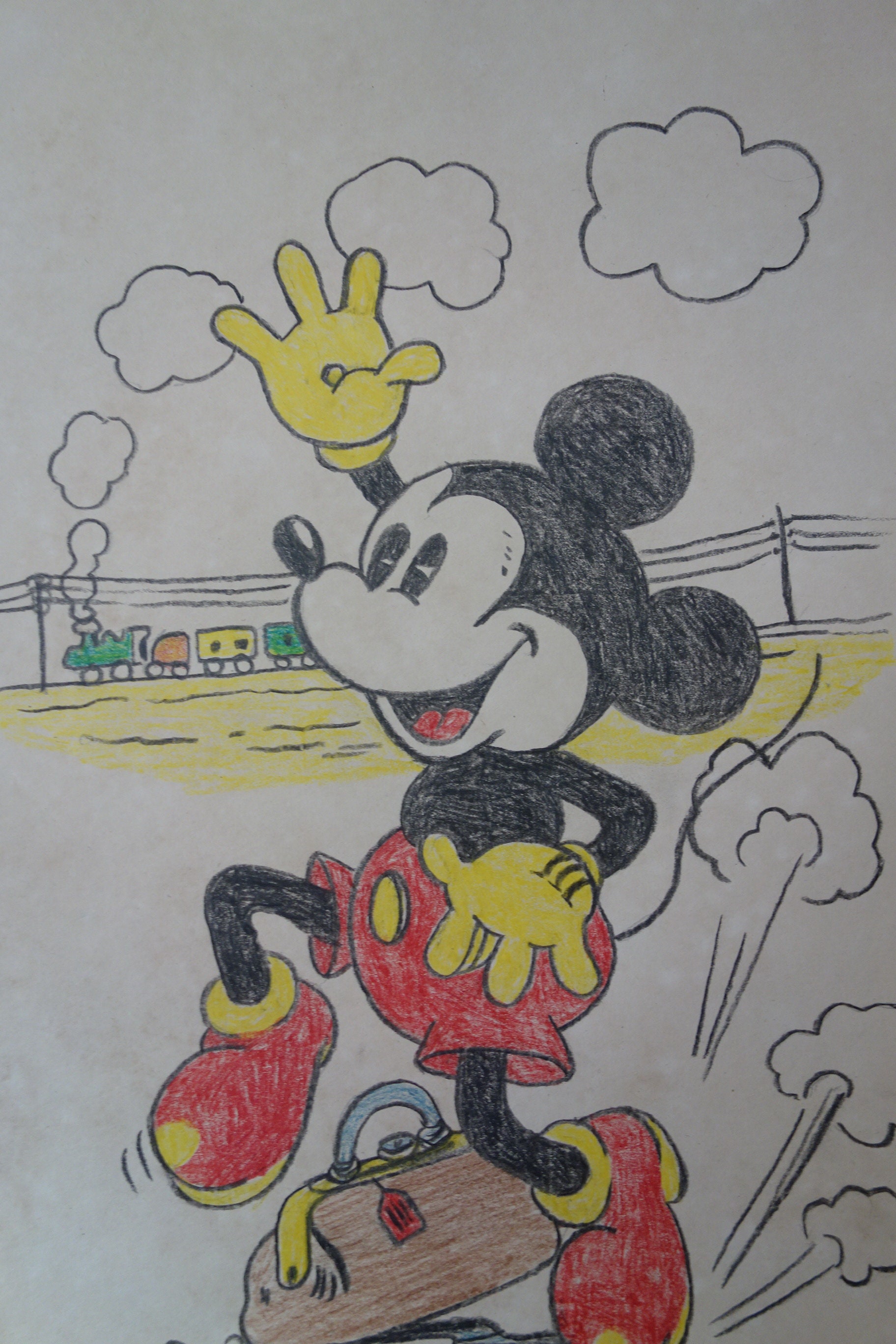 Vintage Cartoon Walt Disney Mickey Mouse Study Drawing - Etsy