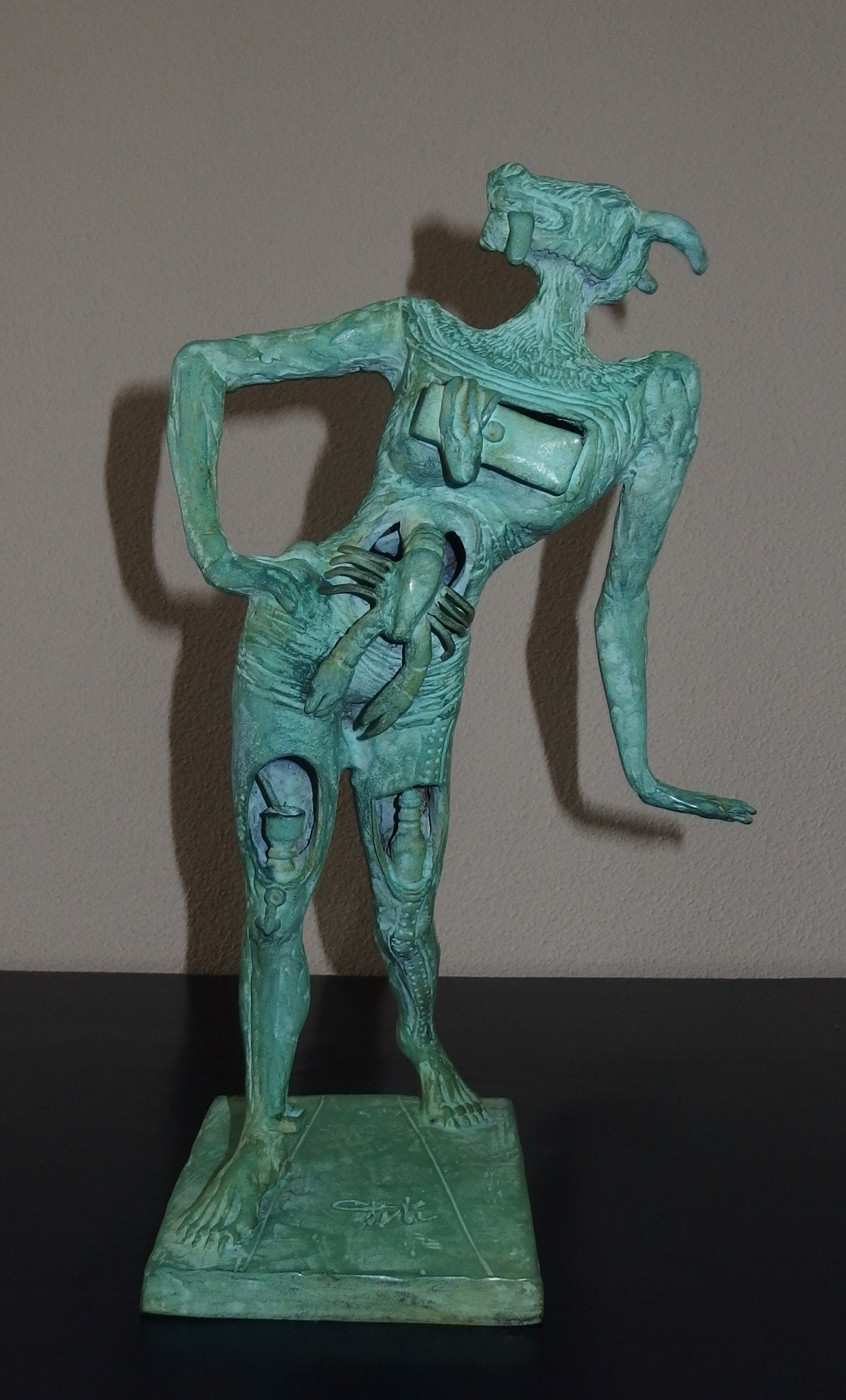 Perfect Very Rare Bronze Sculpture, Minotaur, Signed, Salvador Dali ...