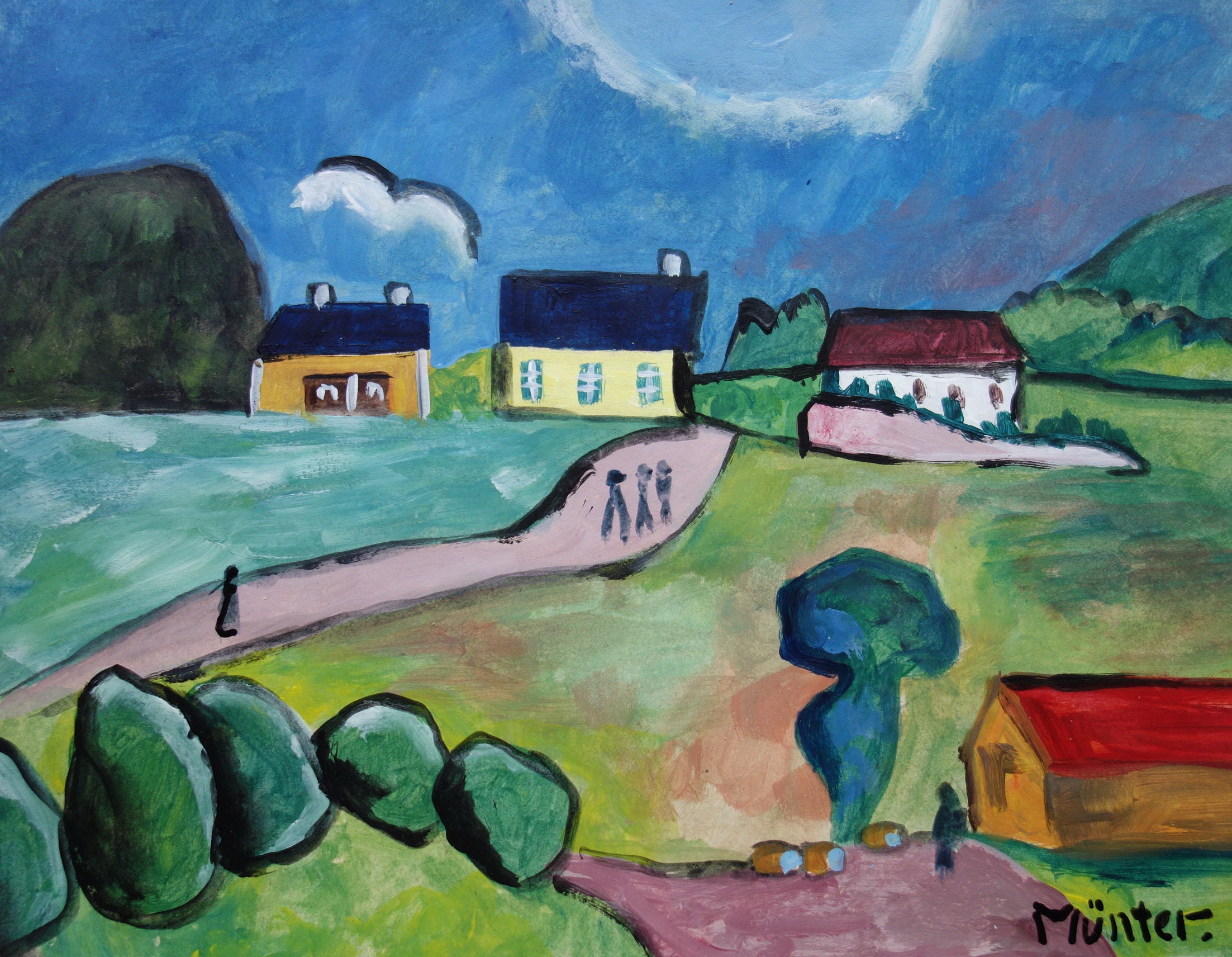 Early German Expressionism Kandinsky era original oil | Etsy