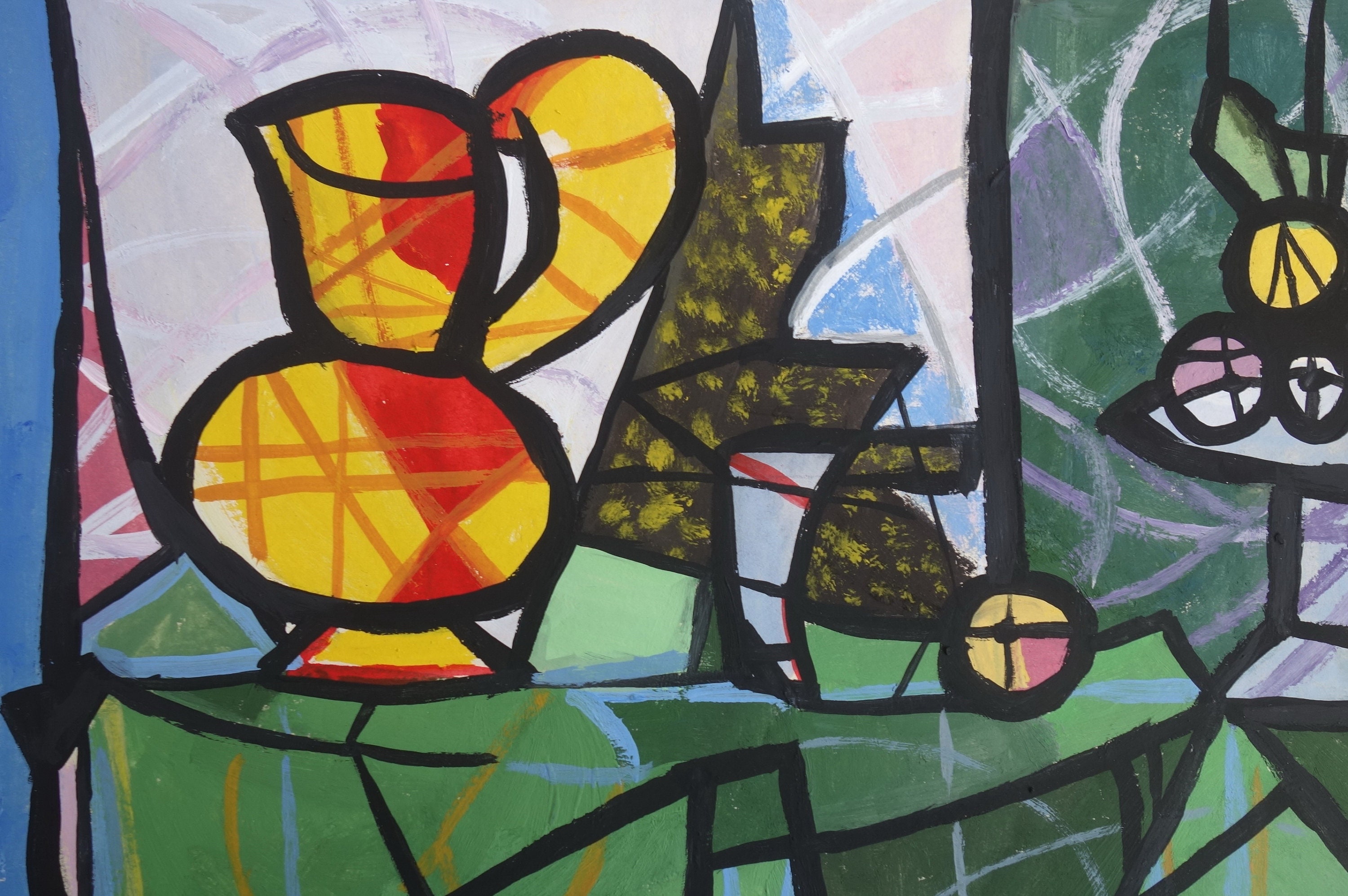 Remarkable French Cubist Still Life Painting, Picasso Braque Era ...