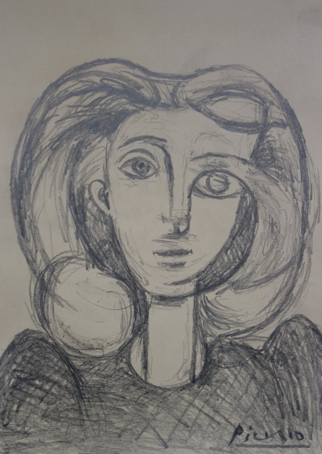 Very Rare Unique Cubist Picasso Era Portrait Study Charcoal - Etsy