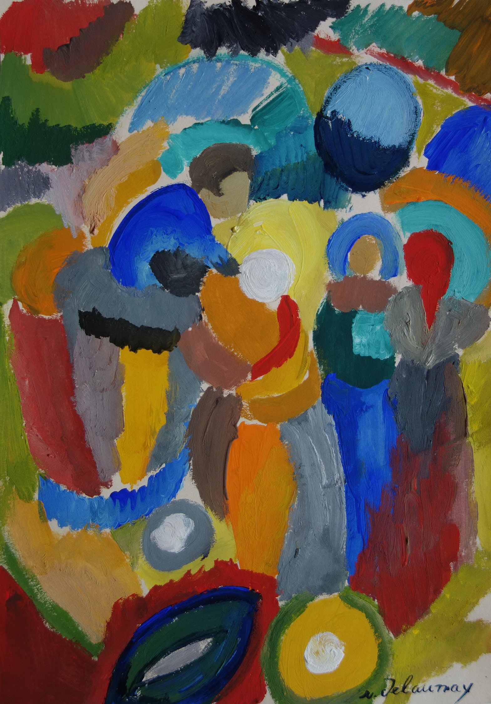 Fine French Cubism Picasso Era Original Figurative Landscape Painting ...