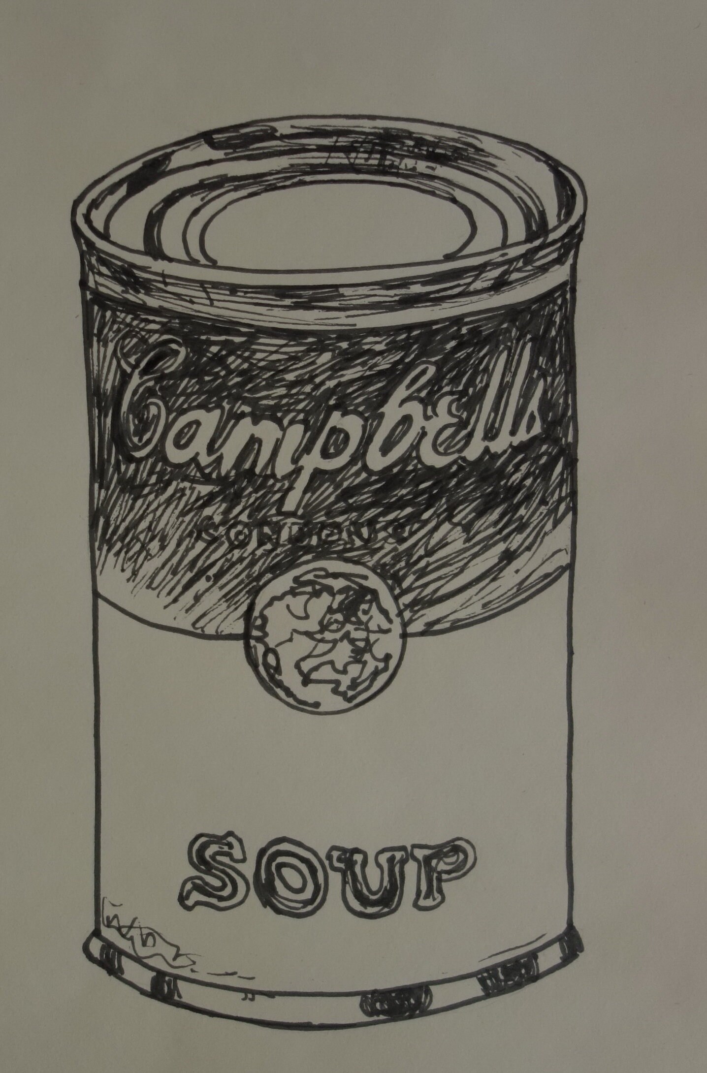 Fine American Pop Art Illustration Study Soup Can, Marked & Signed ...