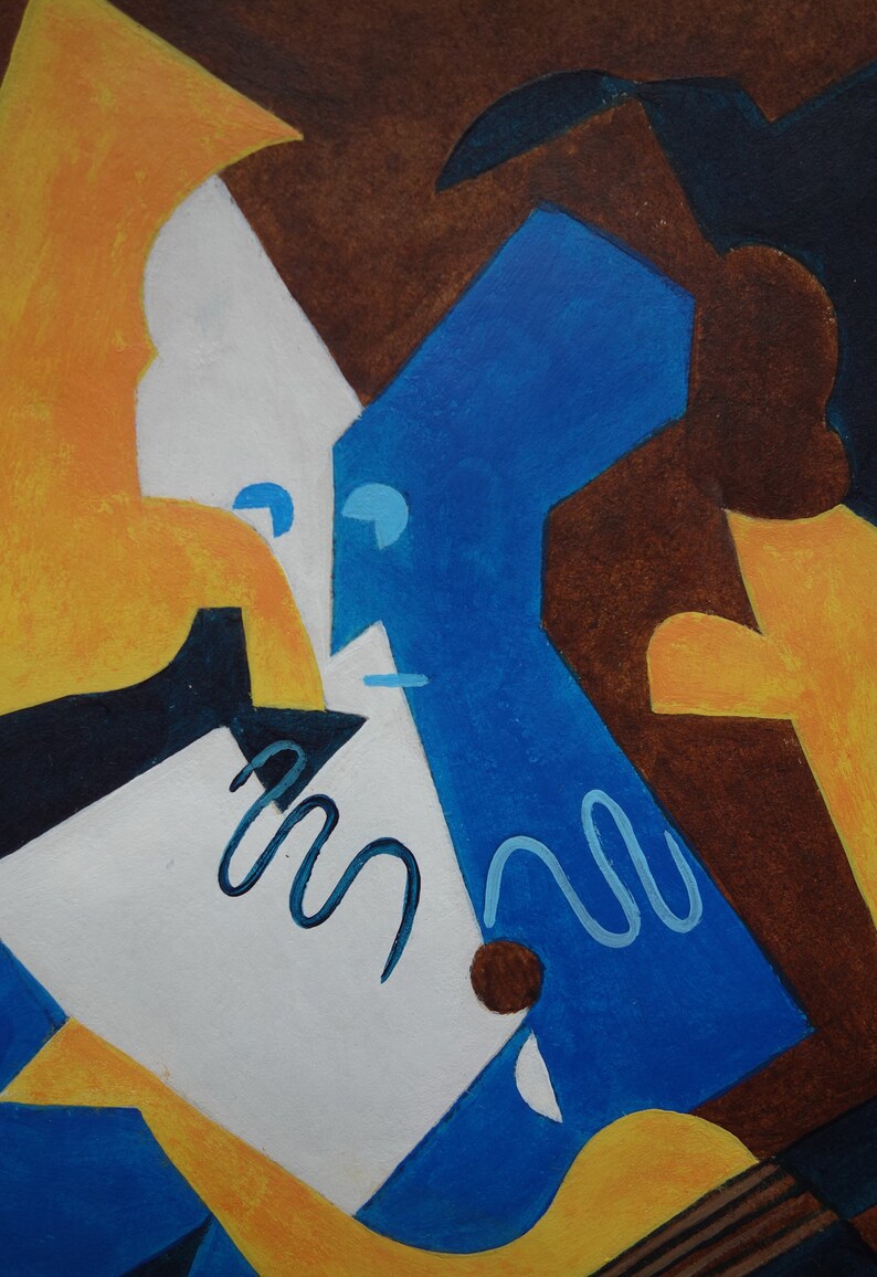 Fine French Cubism Picasso Era Original Portrait Painting, Signed - Etsy