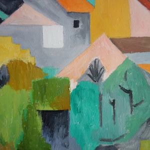 Fine French Cubism Picasso Era Original Nature Landscape Painting ...
