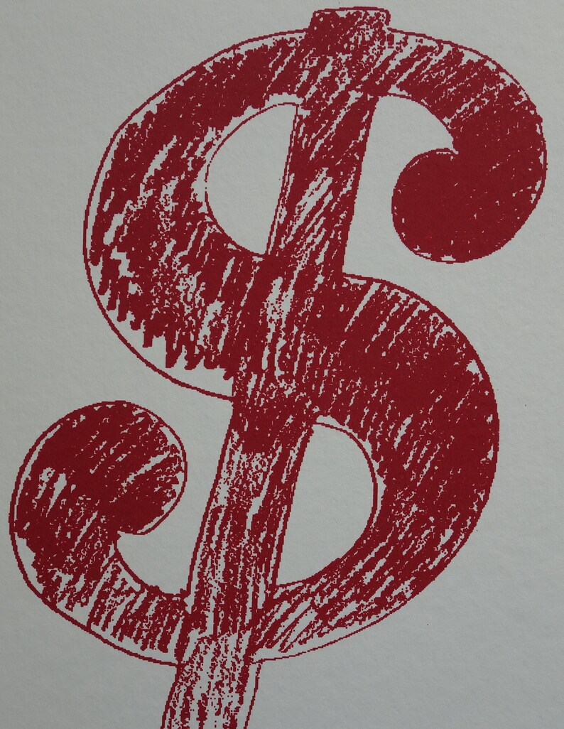 Fine POP ART Dollar Bill Limited Edition Silkscreen Serigraph - Etsy