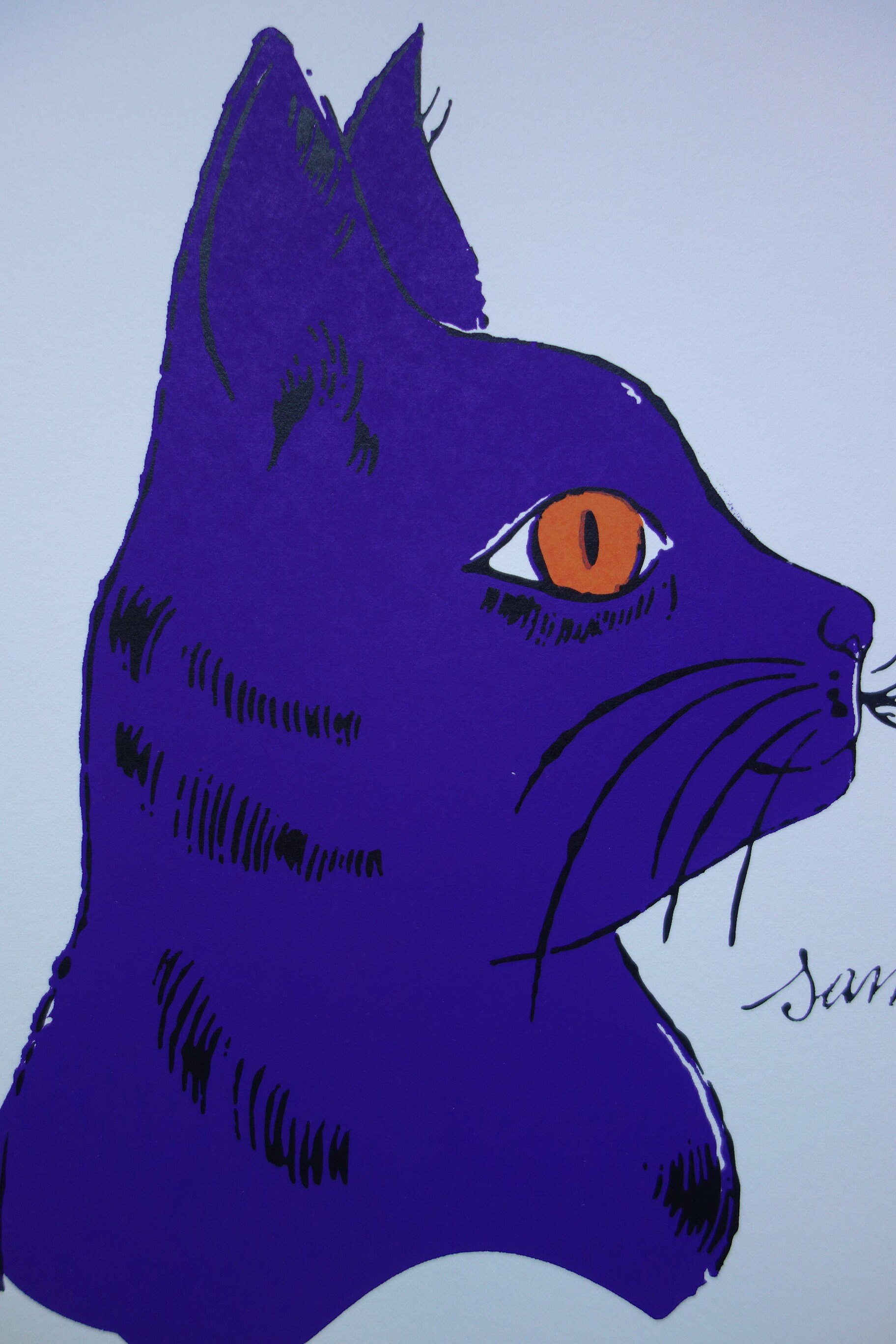Limited edition Fine POP ART Cat Sam Silkscreen serigraph | Etsy