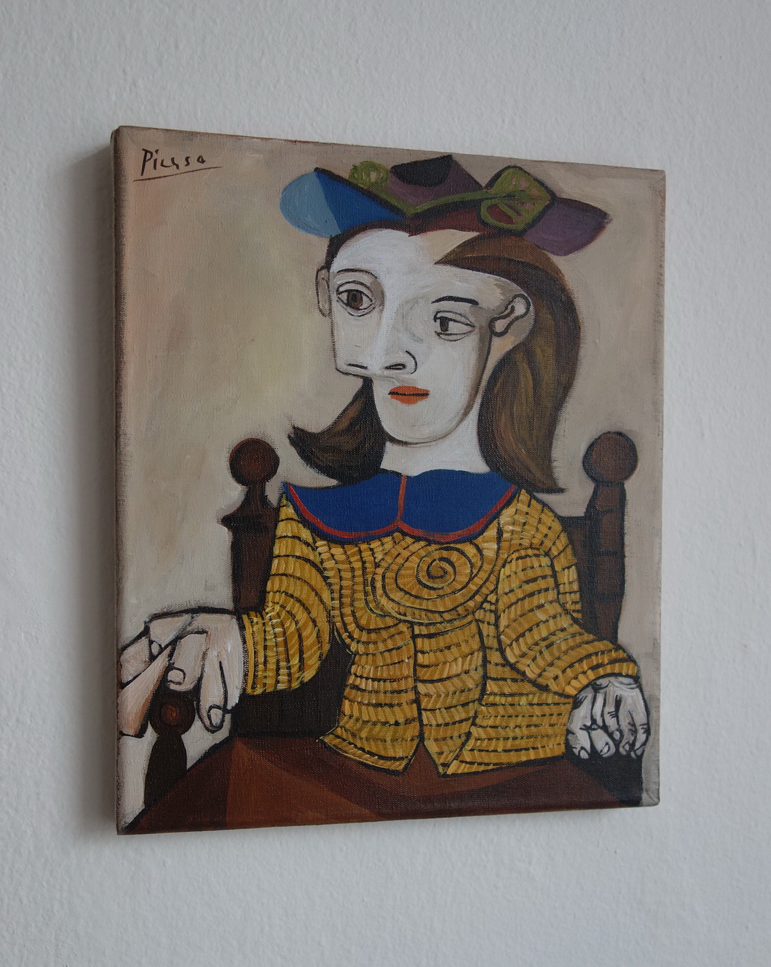 Fine French Cubism Picasso Era Portrait Painting Woman | Etsy