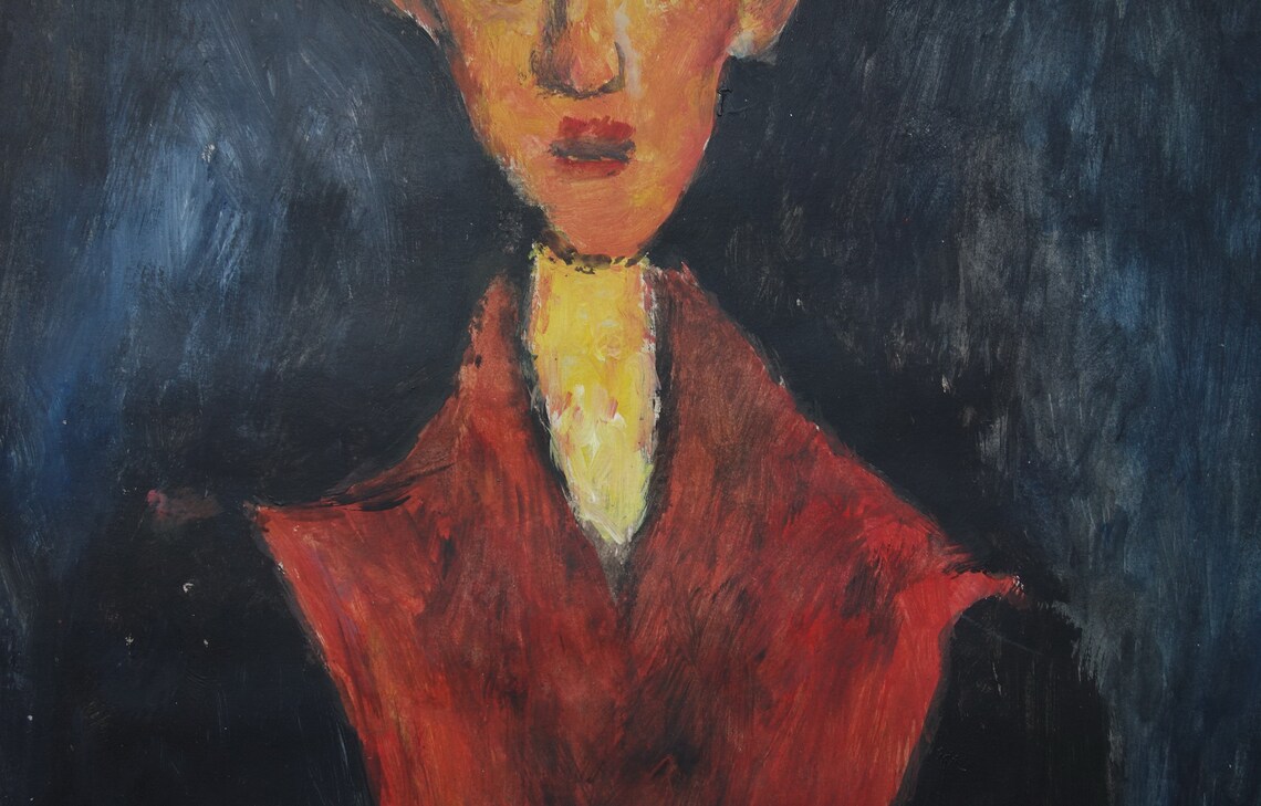 Early Expressionist Original Oil Painting Portrait Signed | Etsy