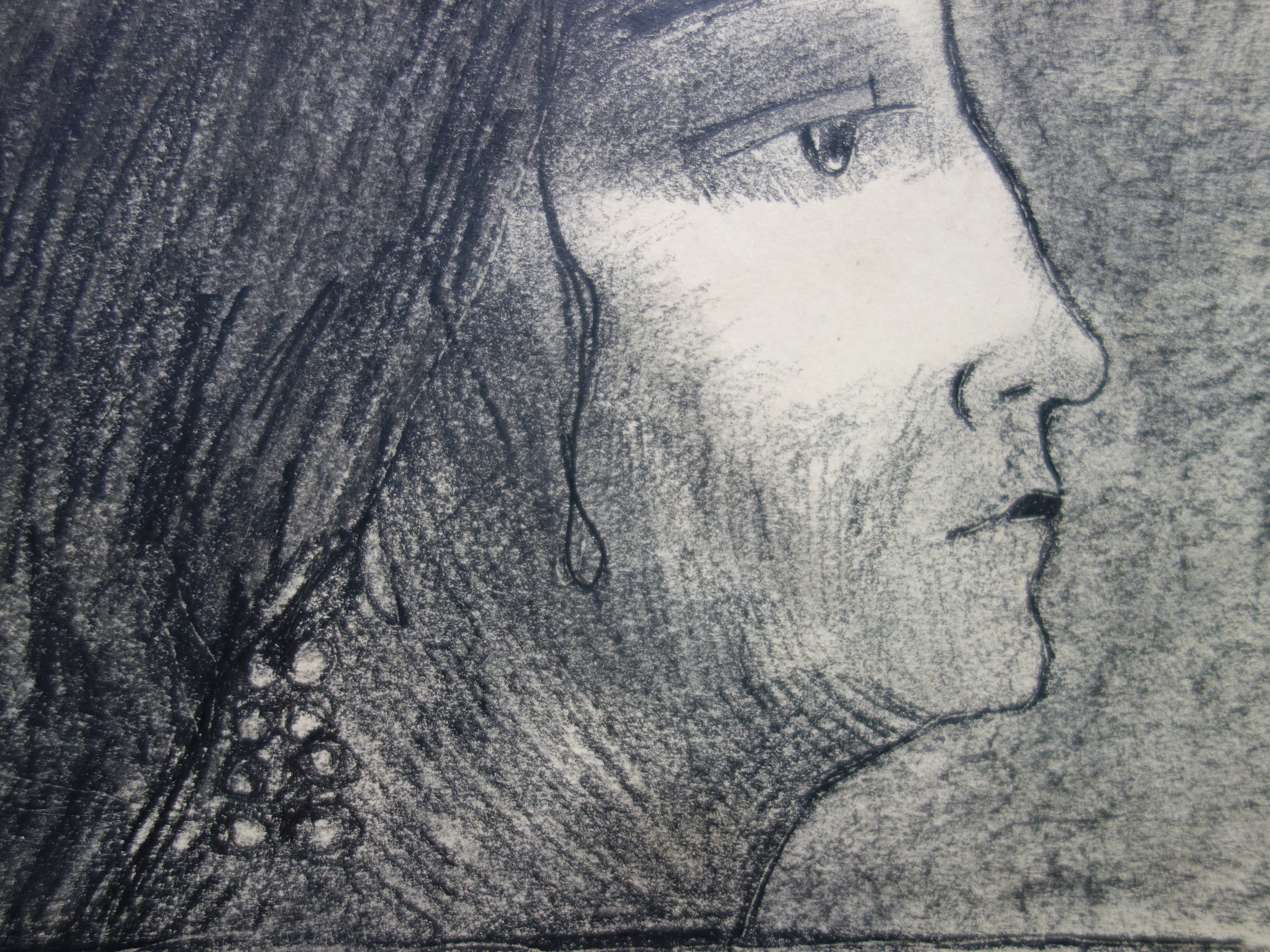 Fine Symbolist Charcoal Drawing Portrait Study Odilon Redon - Etsy