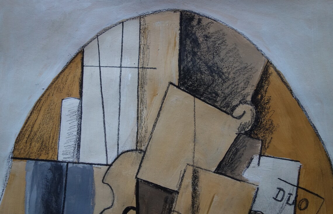 Remarkable French Cubist Still Life Painting Picasso Braque | Etsy