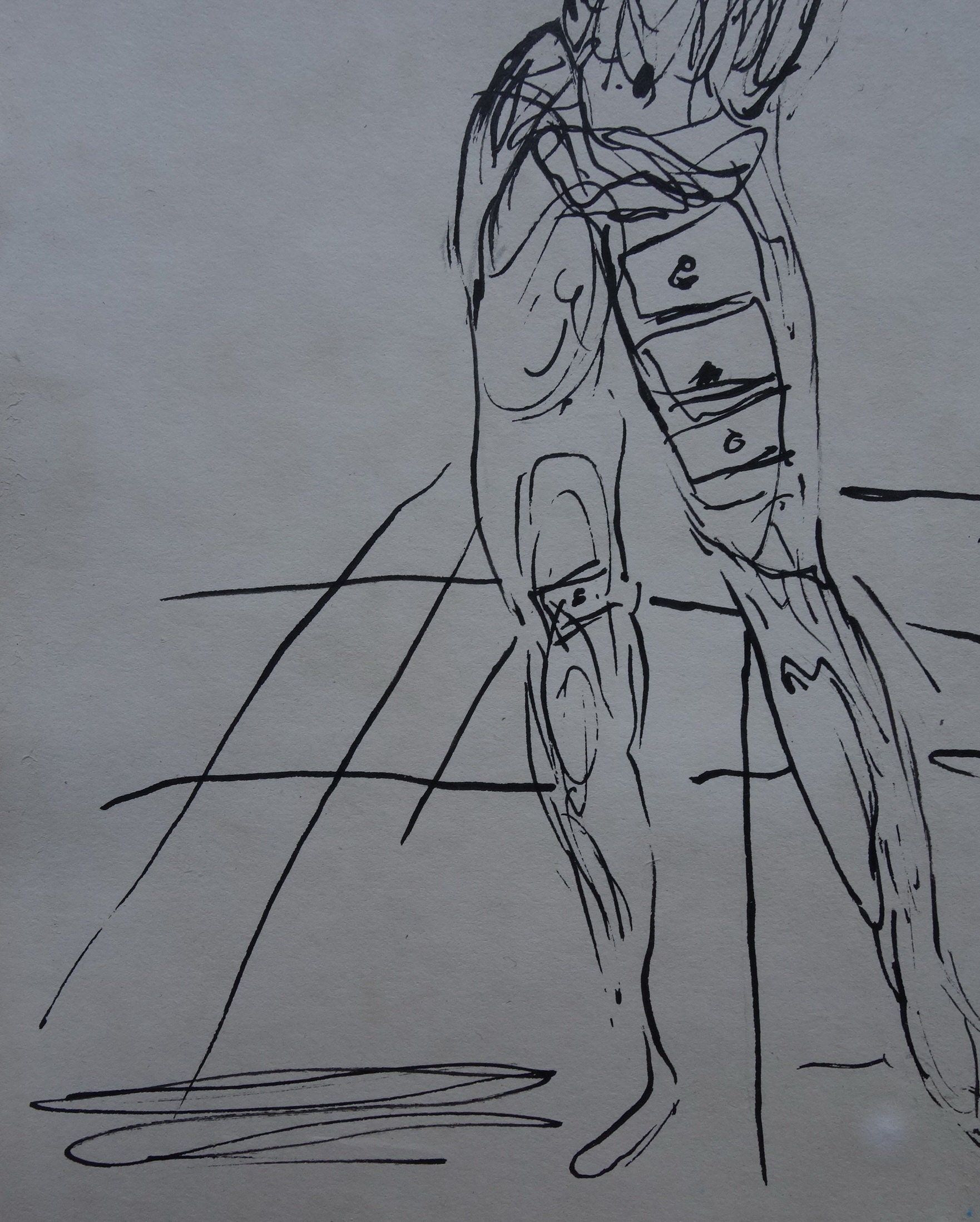 Fine Art Ink Drawing Surreal Figure Marked & Signed - Etsy