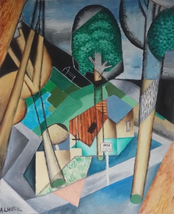 Fine French Cubism Picasso Era Original Nature Landscape - Etsy