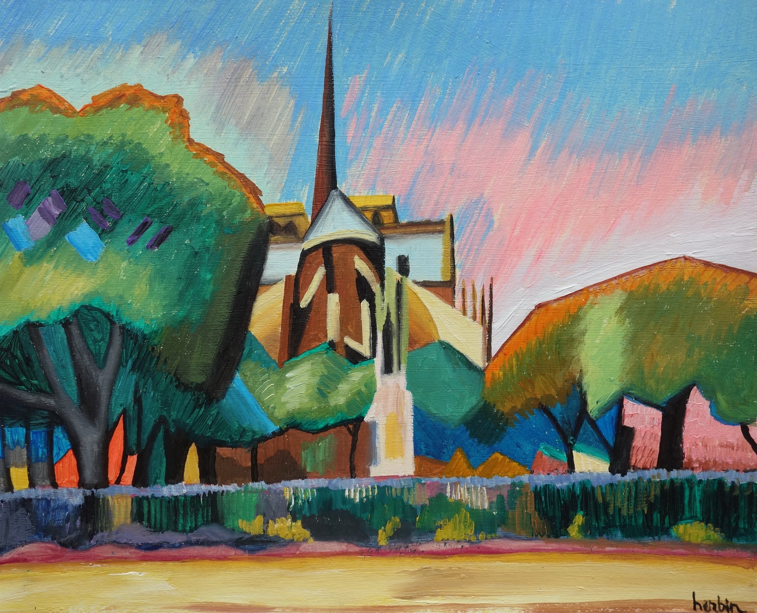 Remarkable French Cubist Landscape Oil Painting Picasso - Etsy