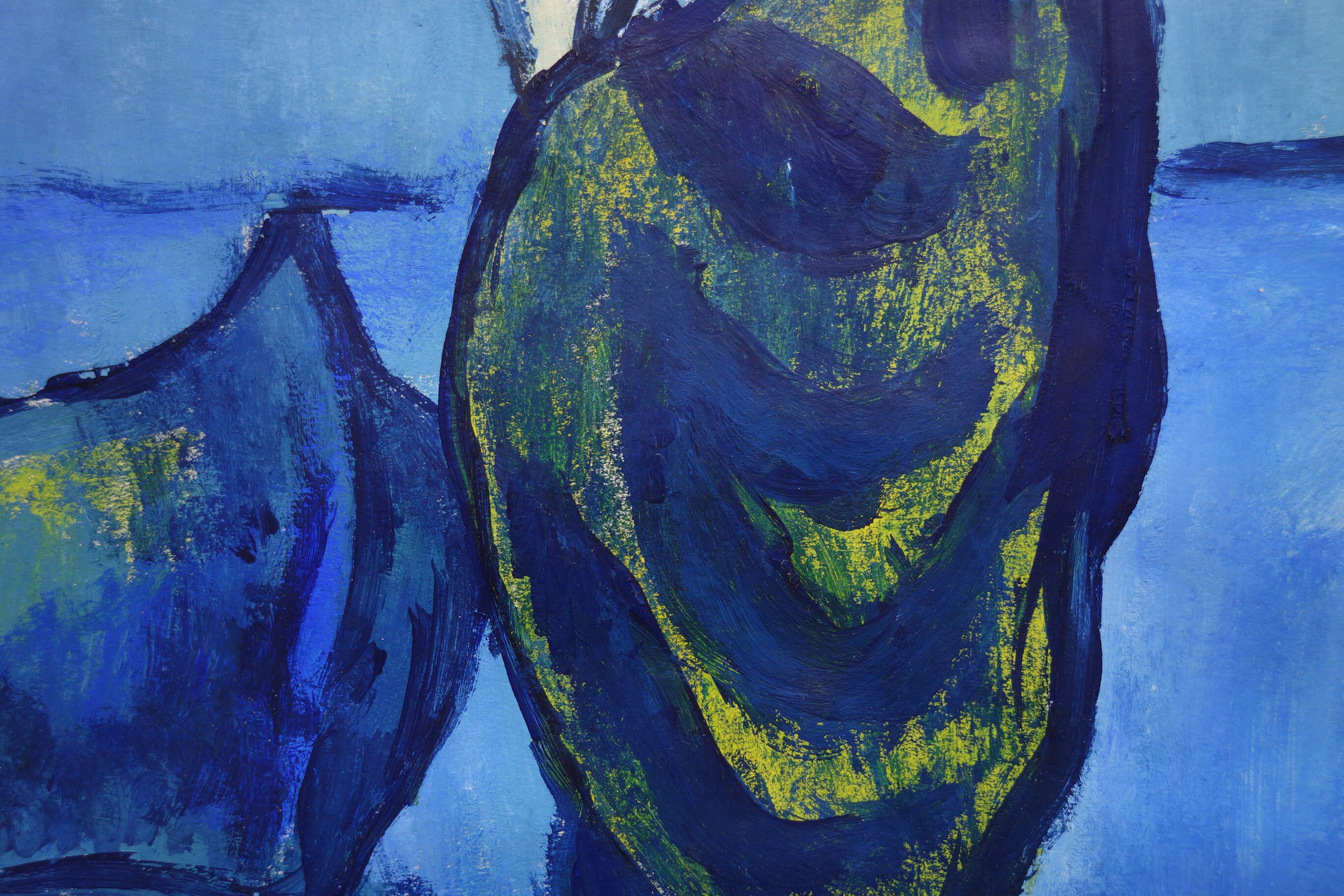 Fine French Cubism Picasso Blue Period era portrait painting | Etsy