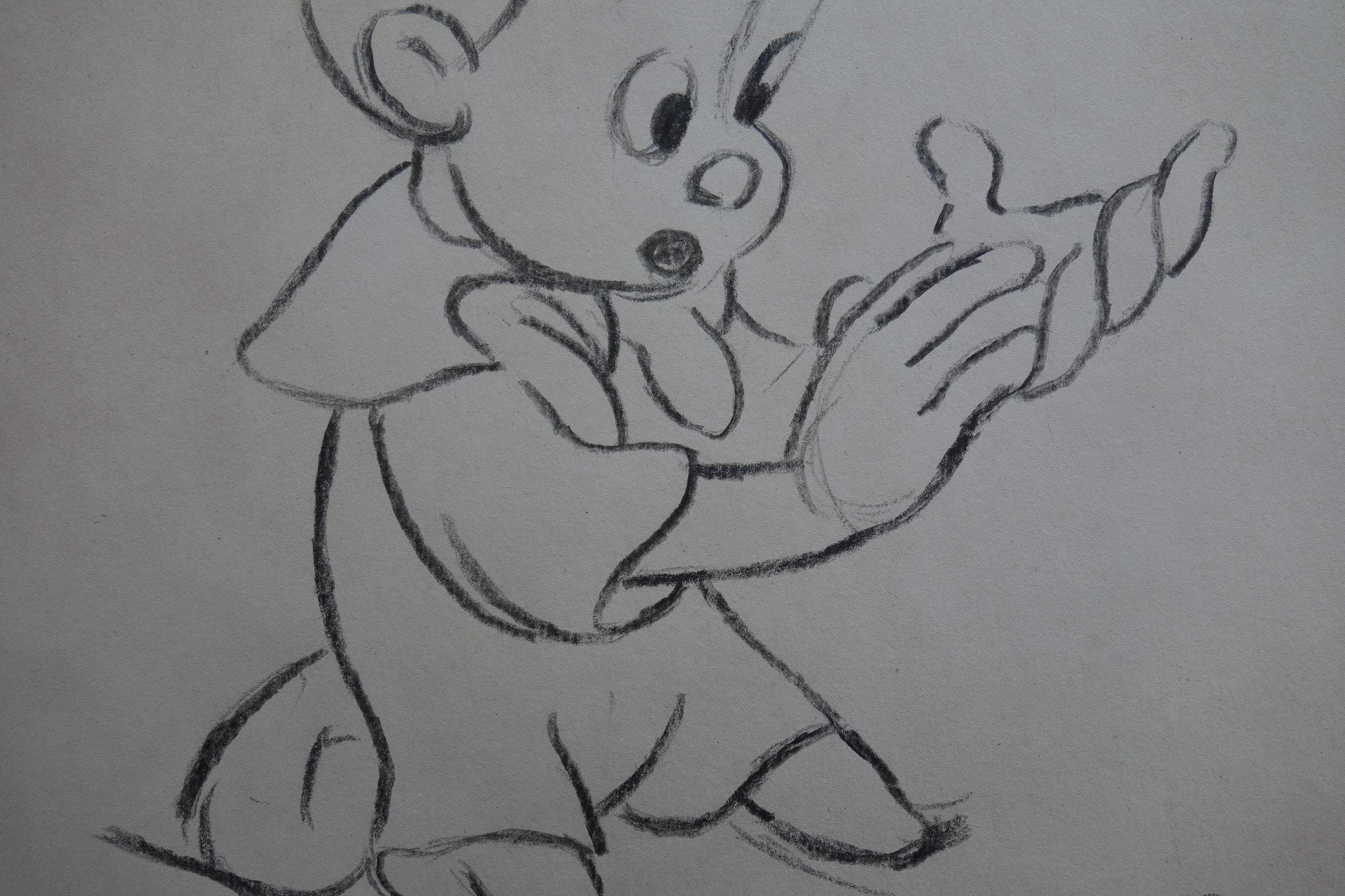 Vintage cartoon Walt Disney character study drawing | Etsy