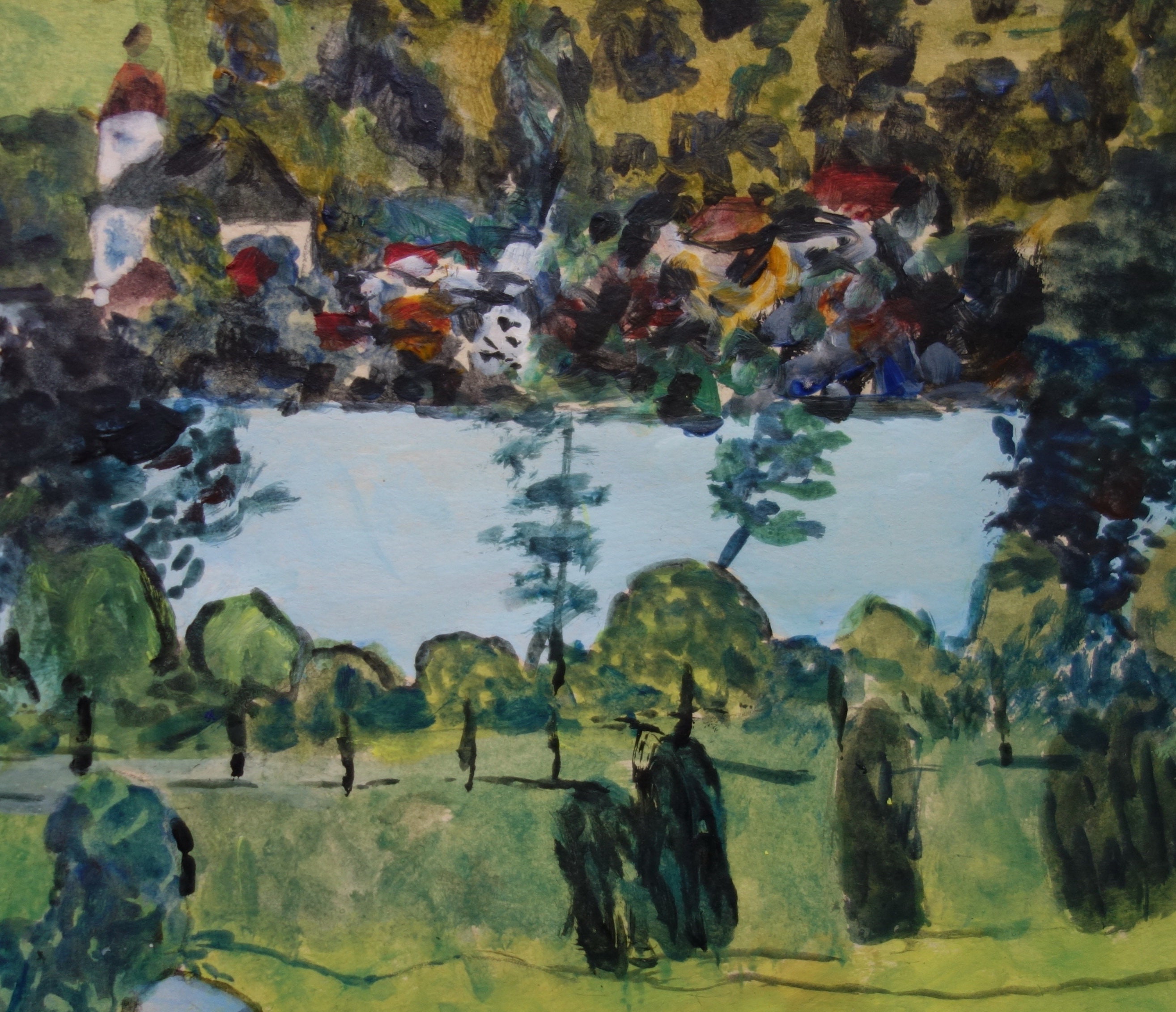 Fine art Rare Secession painting landscape signed Gustav | Etsy