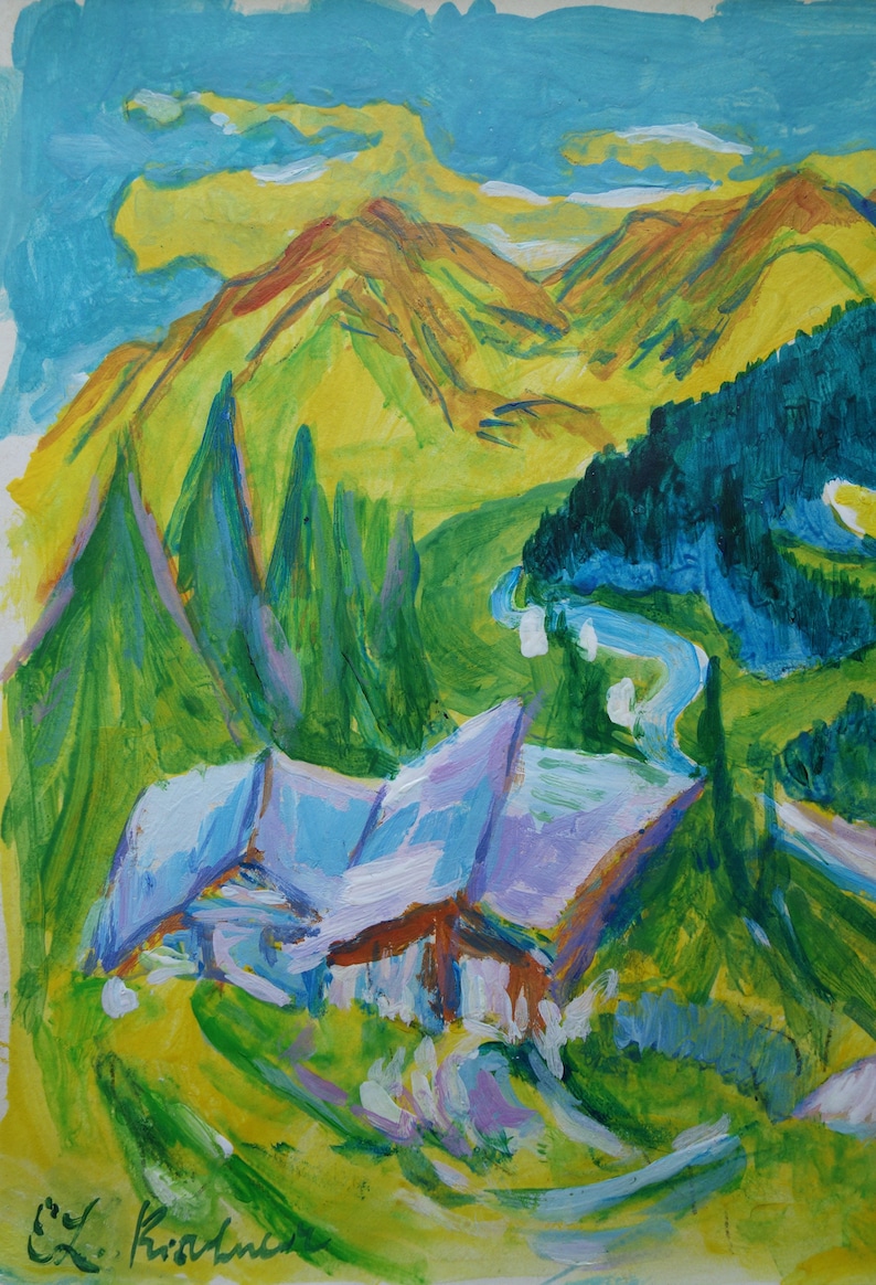 Early German Expressionism Abstract Original Oil Landscape - Etsy