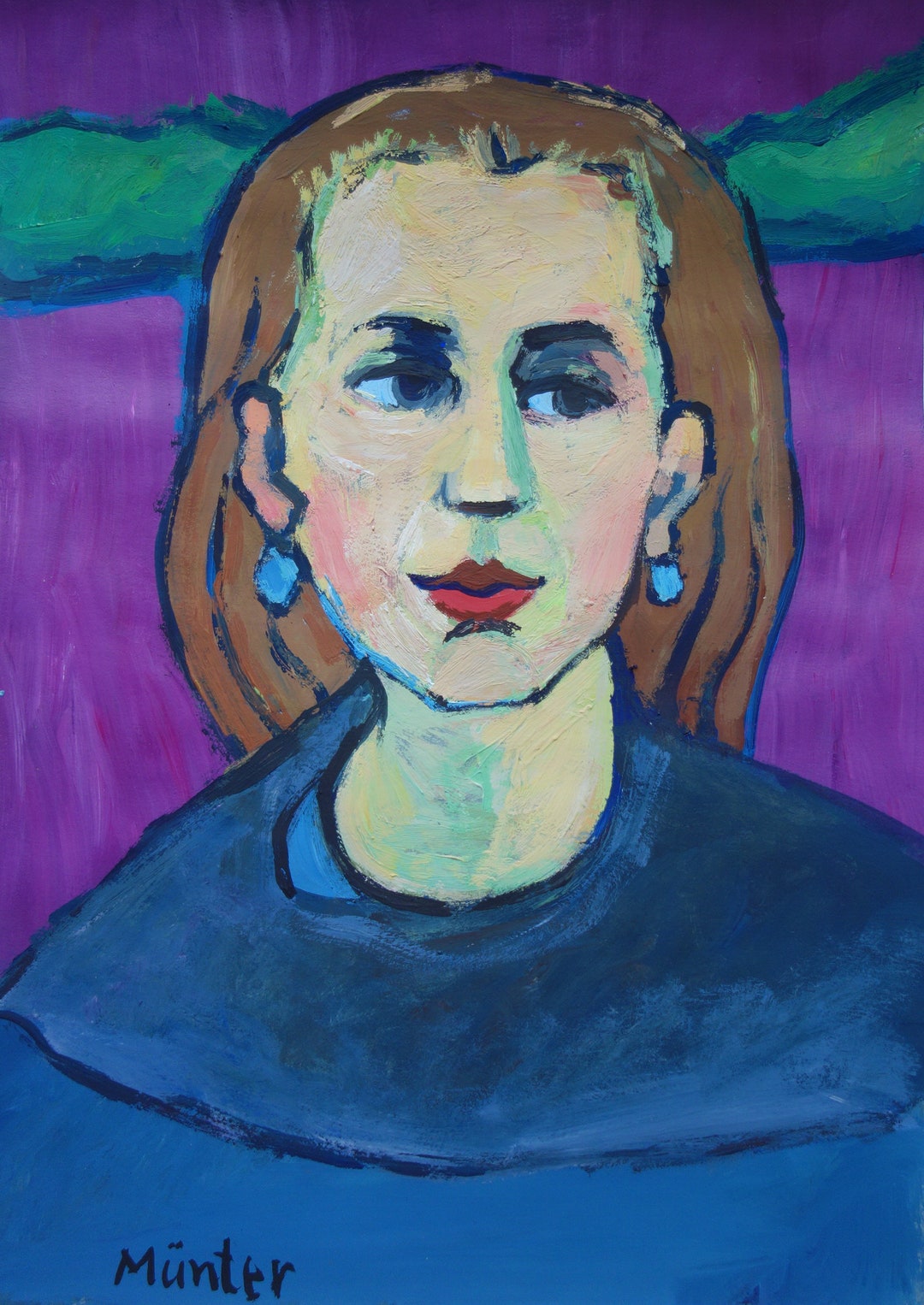 Early German Modernism, Expressionism Era Original Oil Portrait ...