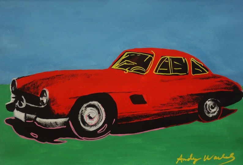 Fine Unique Pop Art Painting – Car, Signed, Andy Warhol - Etsy