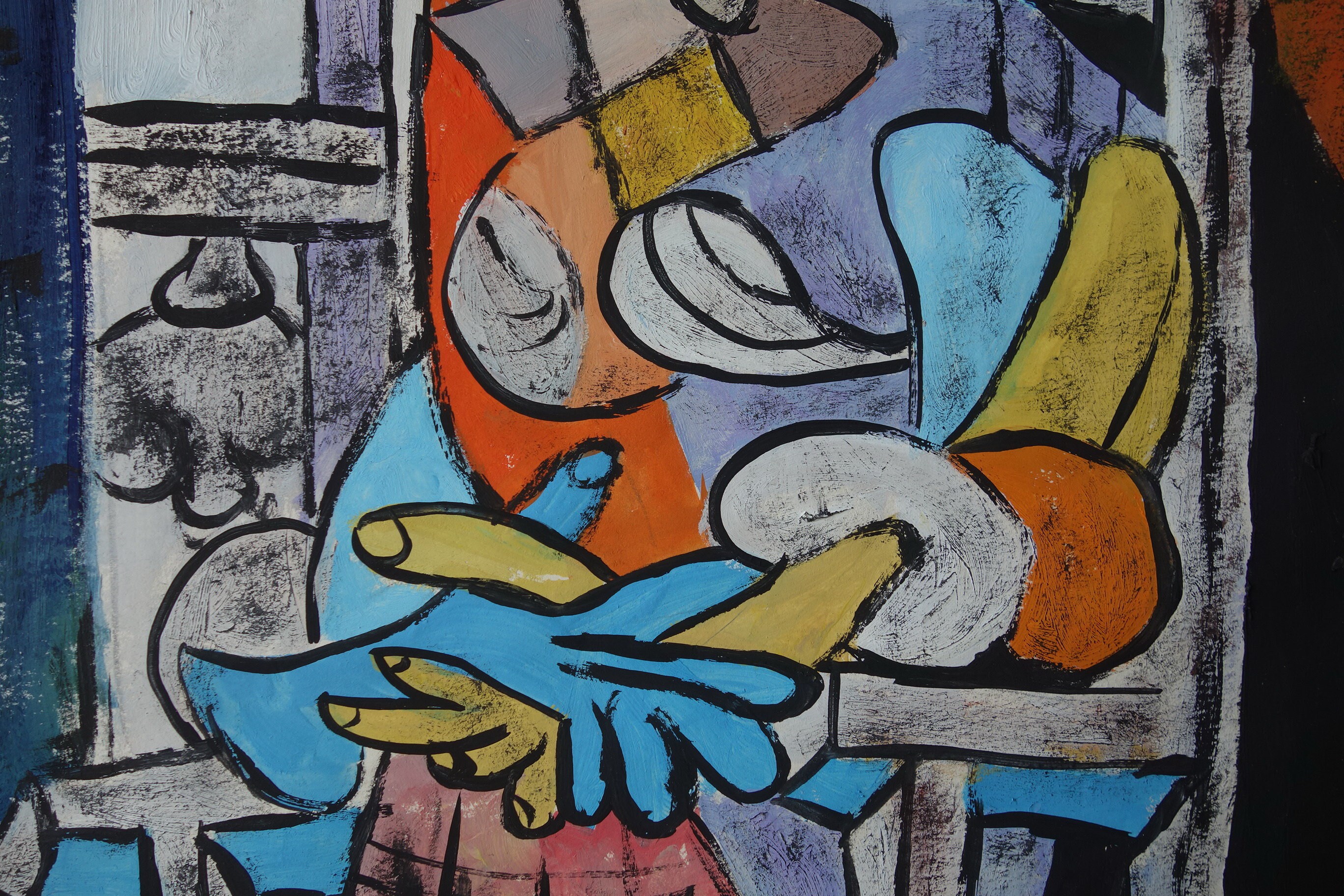 Very Rare Art Unique Cubist Oil Portrait Painting Signed - Etsy